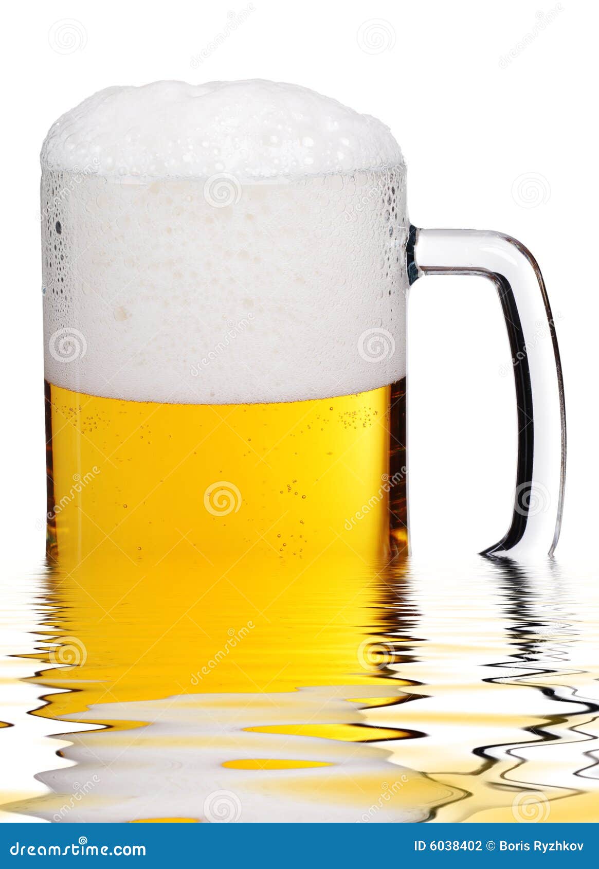 Beer Mug in Water stock photo. Image of cool, beer, reflection - 6038402