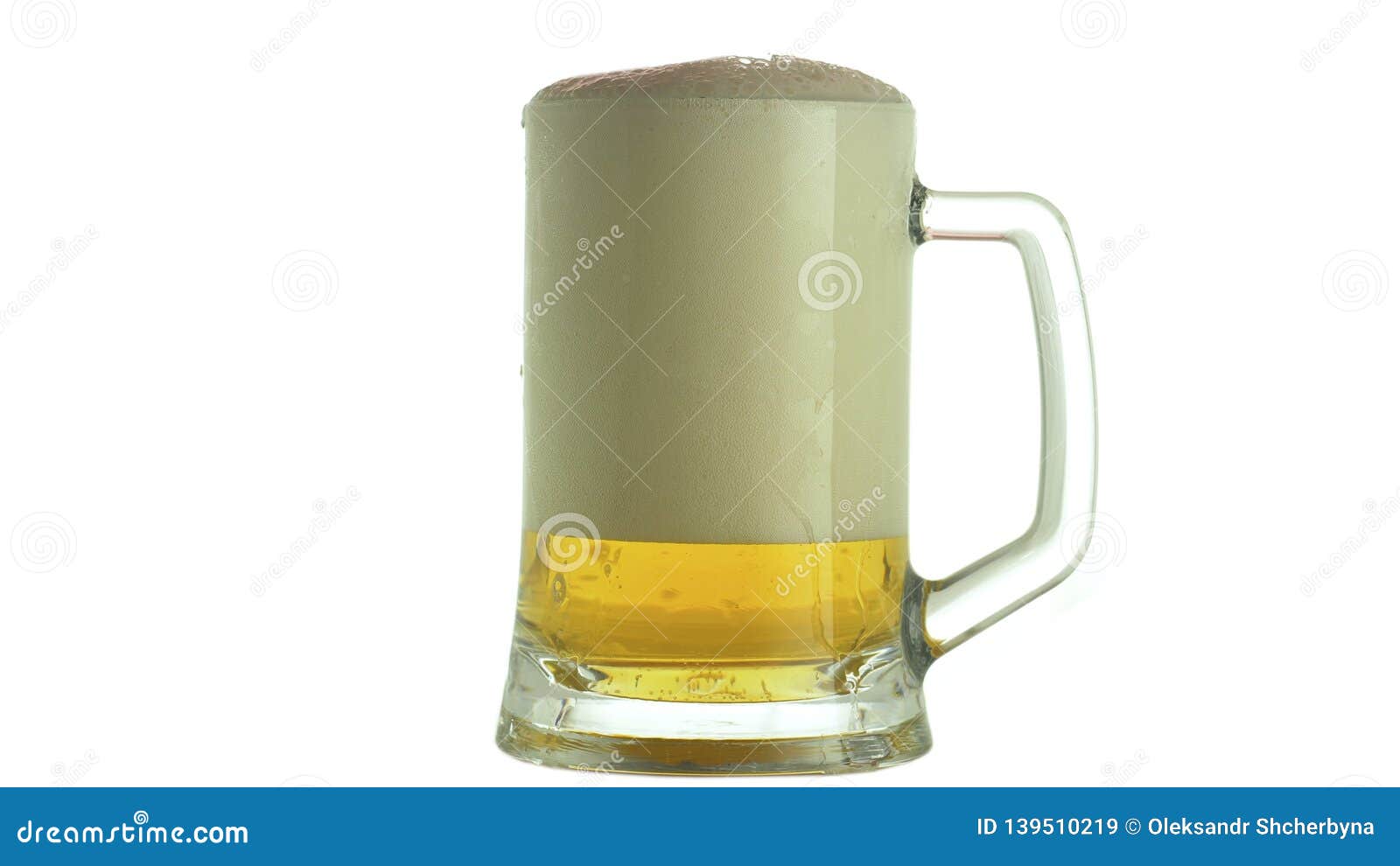 Beer Mug on a Which Foam Flows Down.Oktoberfest Stock Image - Image of ...