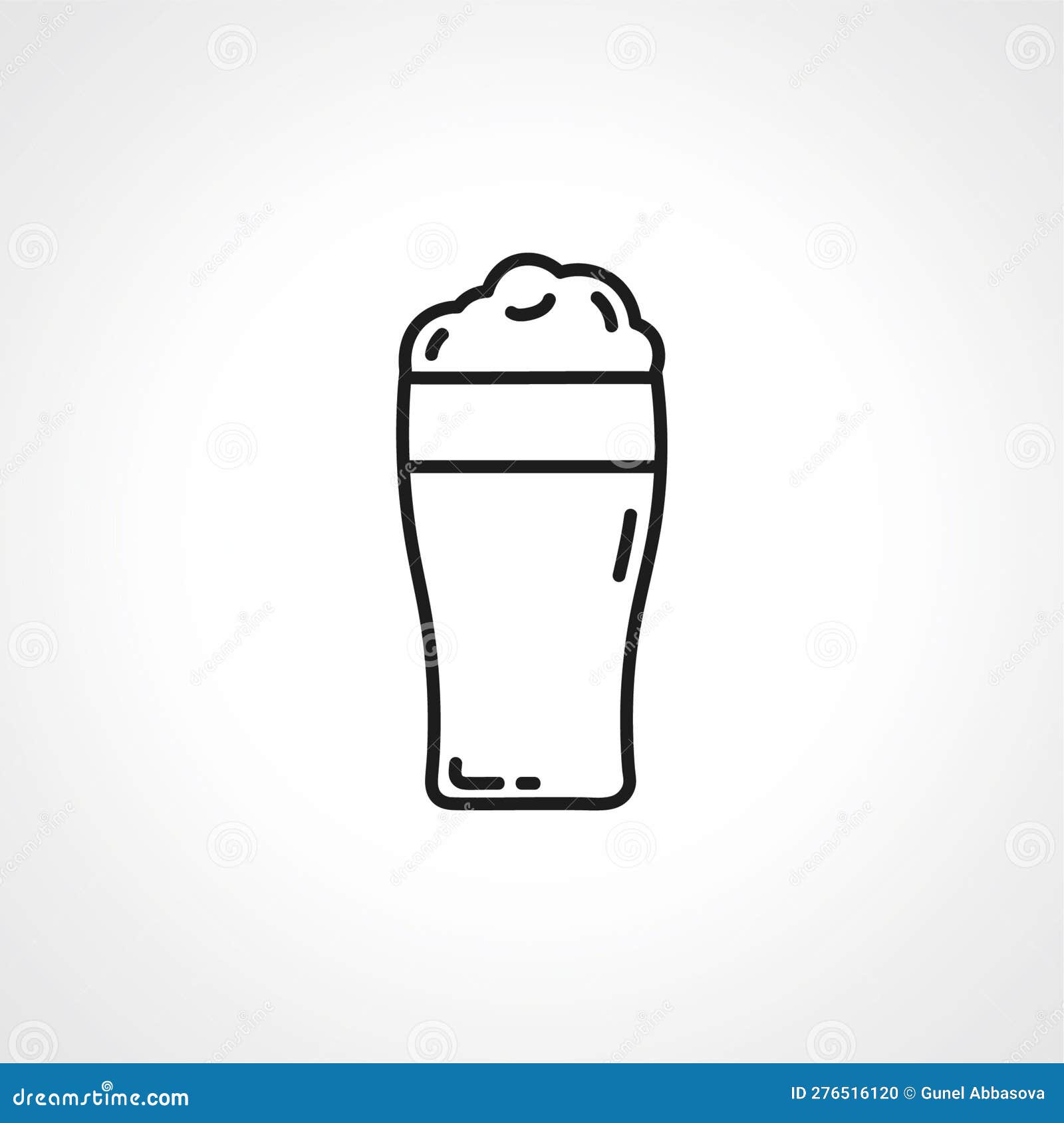 Outline Pint Tankards Set Of Frothy Four Beers Stock Image ...