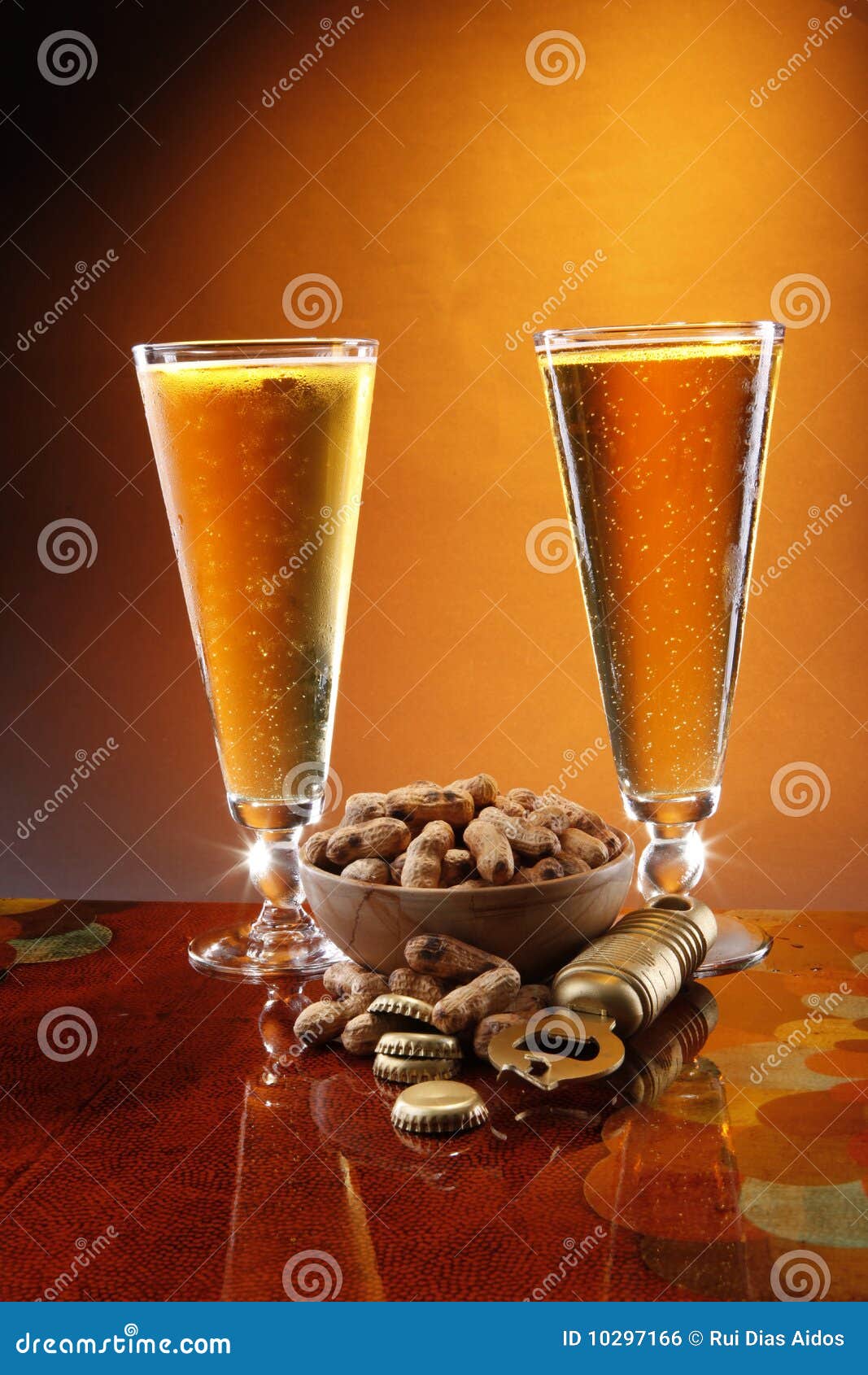 Beer and peanuts stock photo. Image of gold, light, peanuts - 10297166