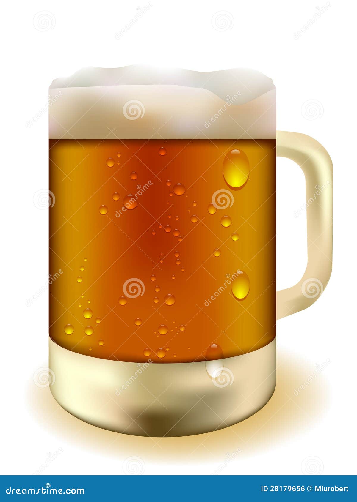 Beer Pint Glass Hand Tap Retro Vector Illustration | CartoonDealer.com ...