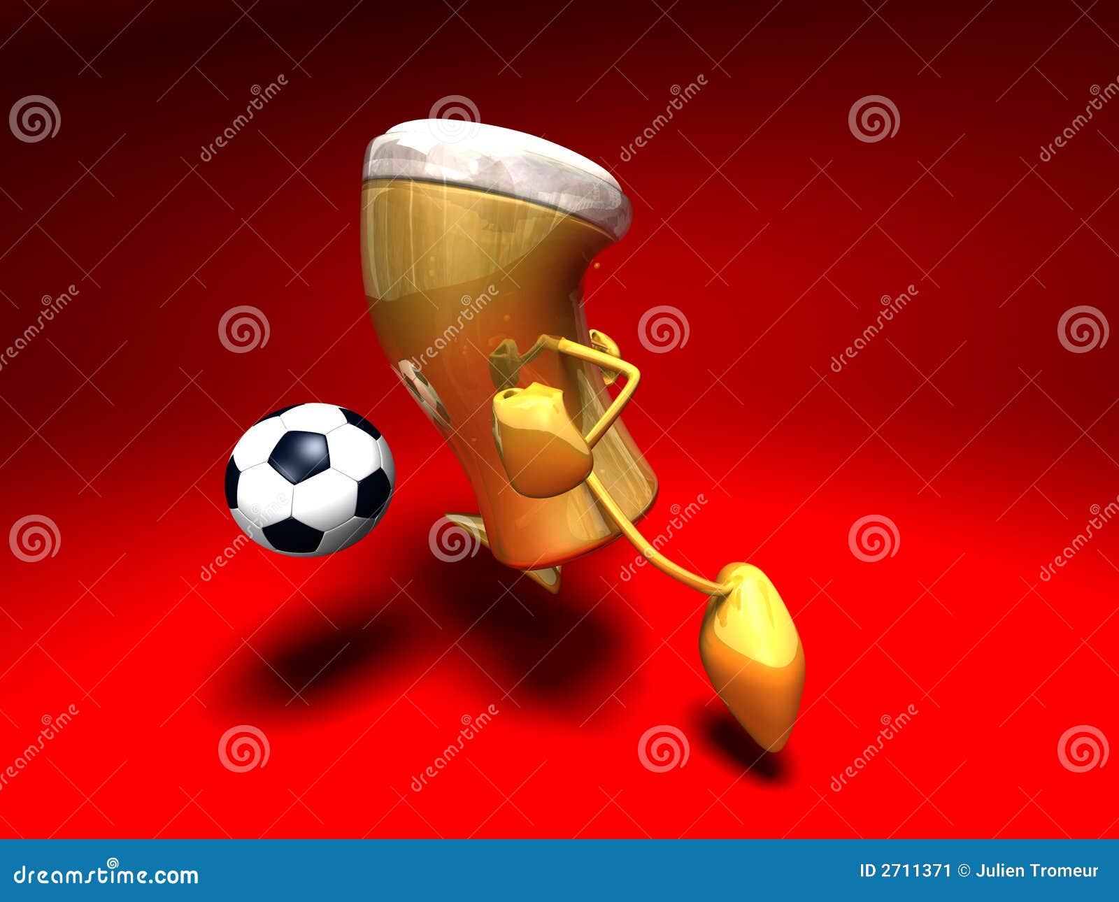 Beer playing football stock illustration. Illustration of alcoholism ...