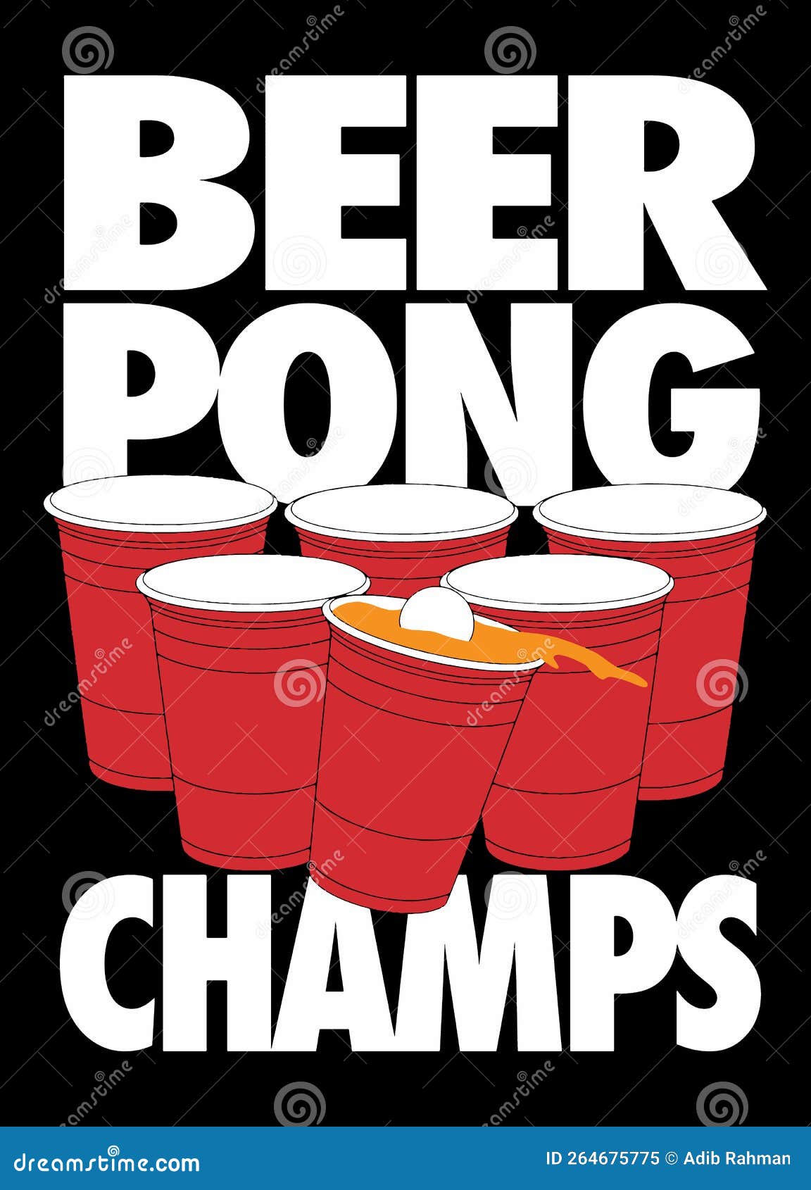 Beer Pong Tournament Vector Poster. Beer Pong Vector Illustration.Beer ...