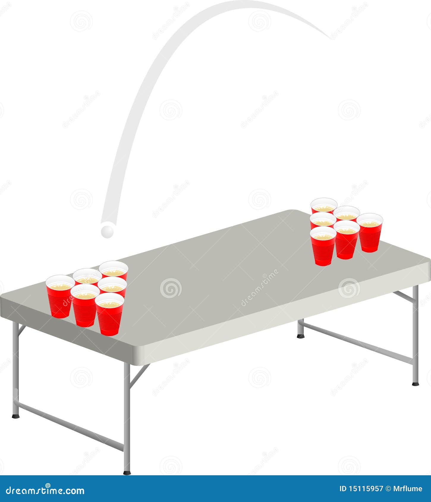 Beer Pong Table stock illustration. Illustration of table - 15115957