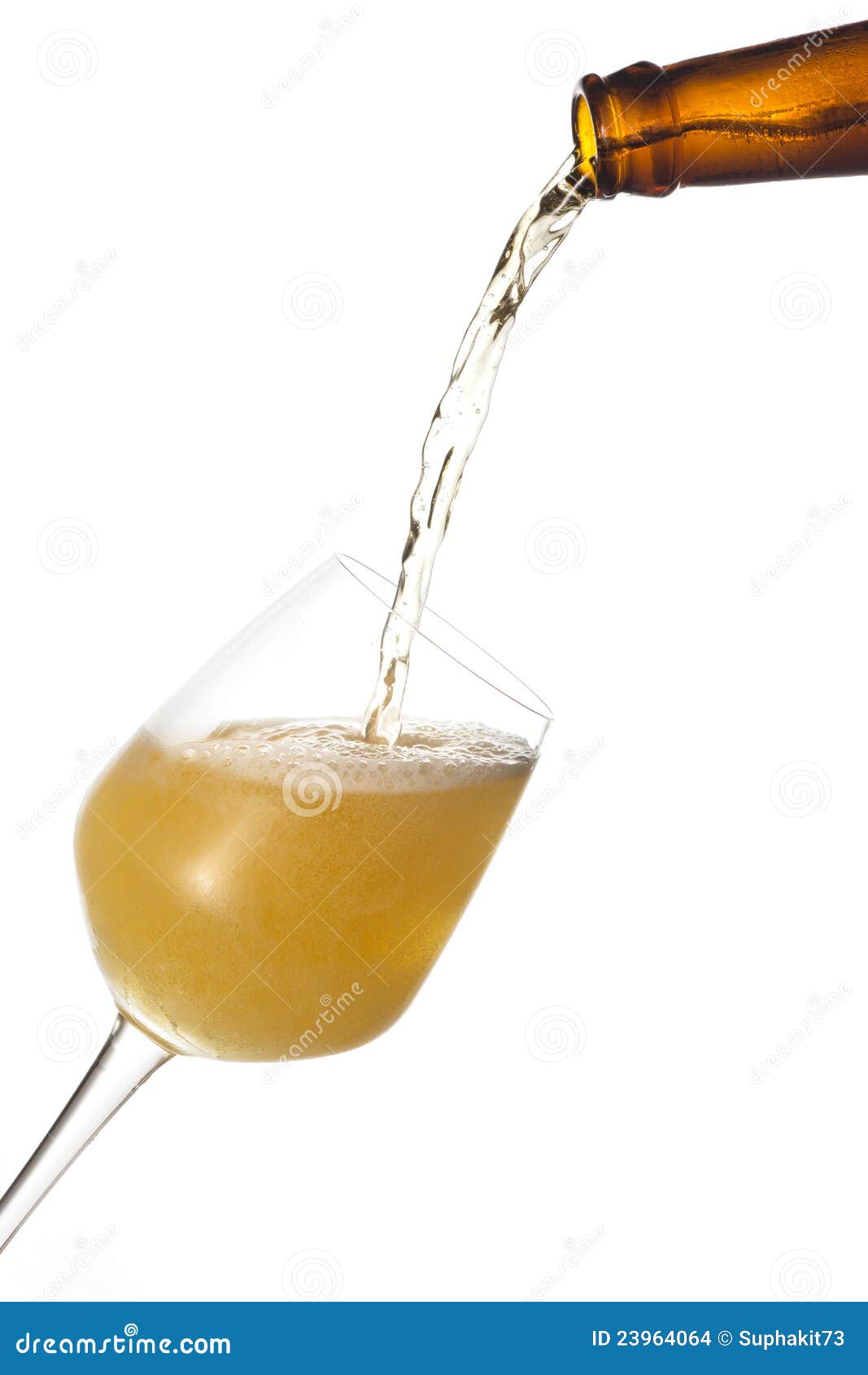 Beer pour in a glass. stock photo. Image of drop, crystal - 23964064