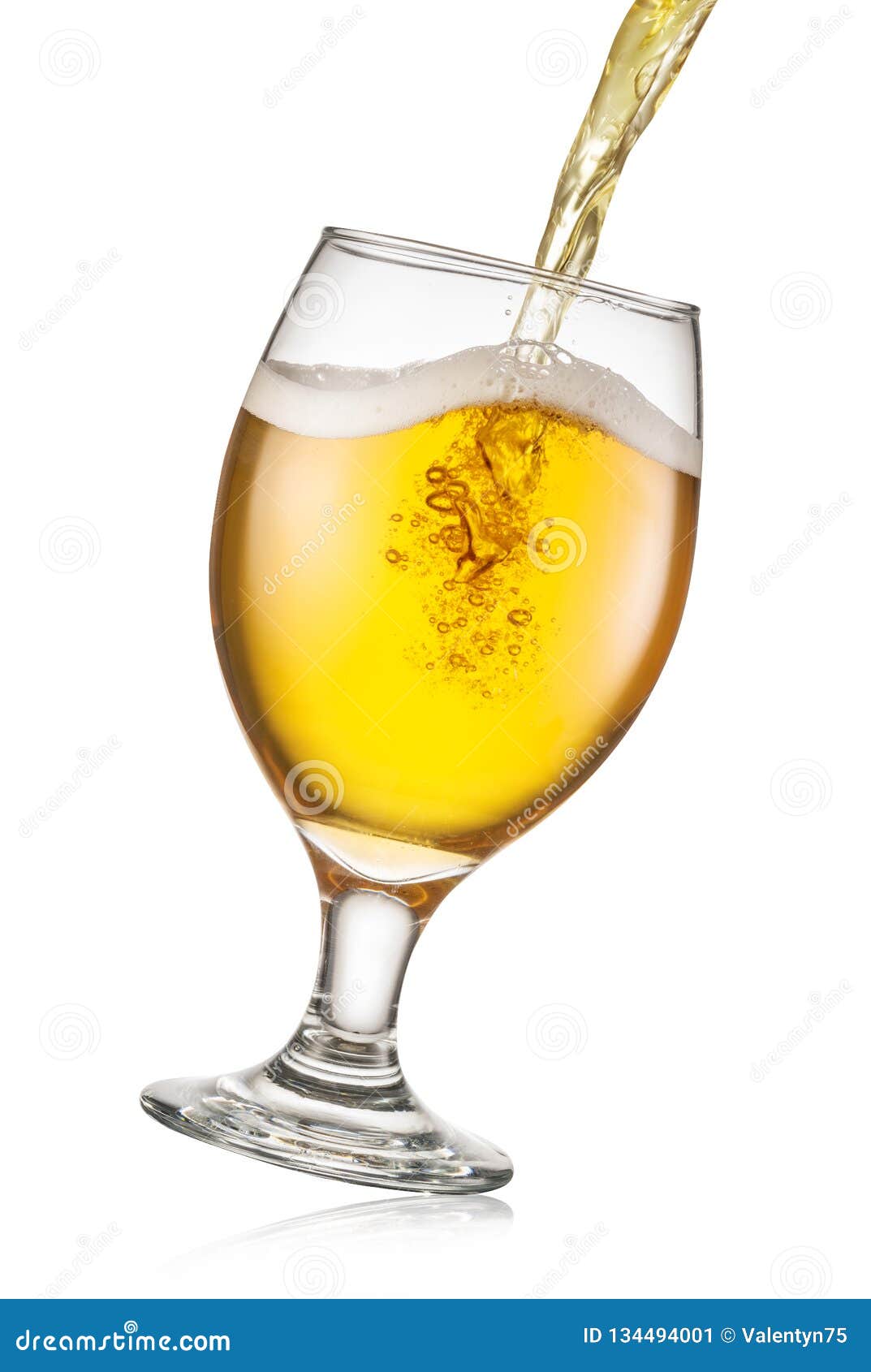 Beer Pouring Process. Filling a Mug with a Beer Stock Image - Image of ...