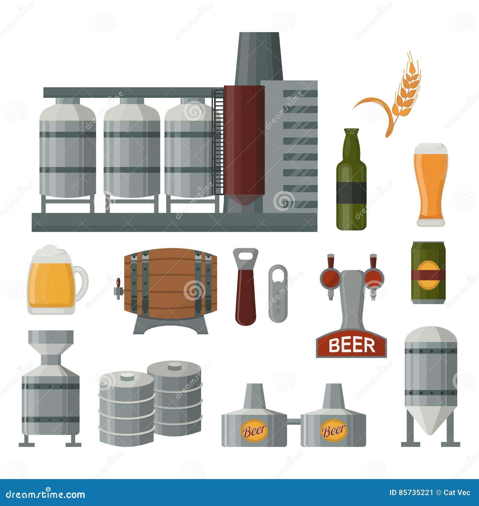 Beer Brewing Process Alcohol Factory Production Equipment Mashing ...