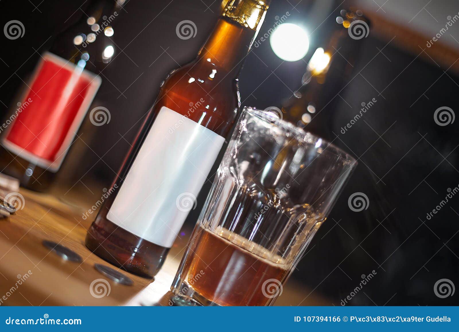 Beer in a pub stock photo. Image of drink, friends, edgy - 107394166