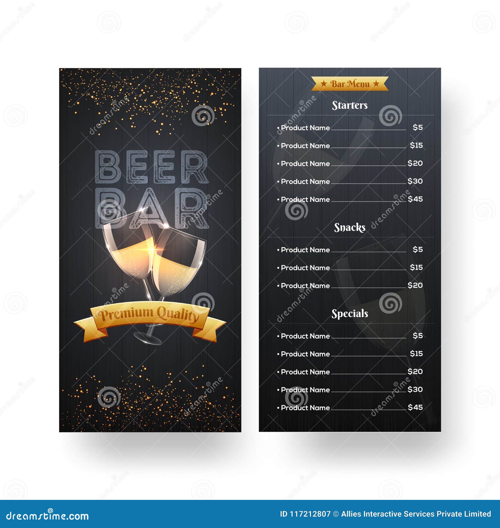 Beer pub menu card design. stock illustration. Illustration of graphic ...
