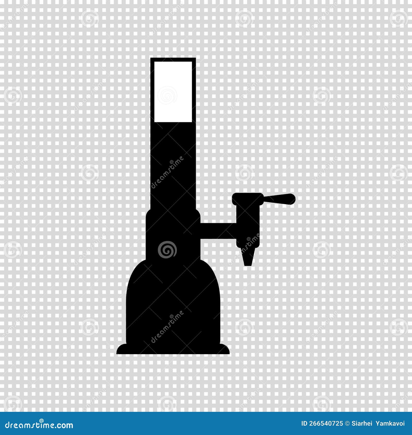 Beer Pump Icon. Black Silhouette. Cartoon Vector | CartoonDealer.com ...