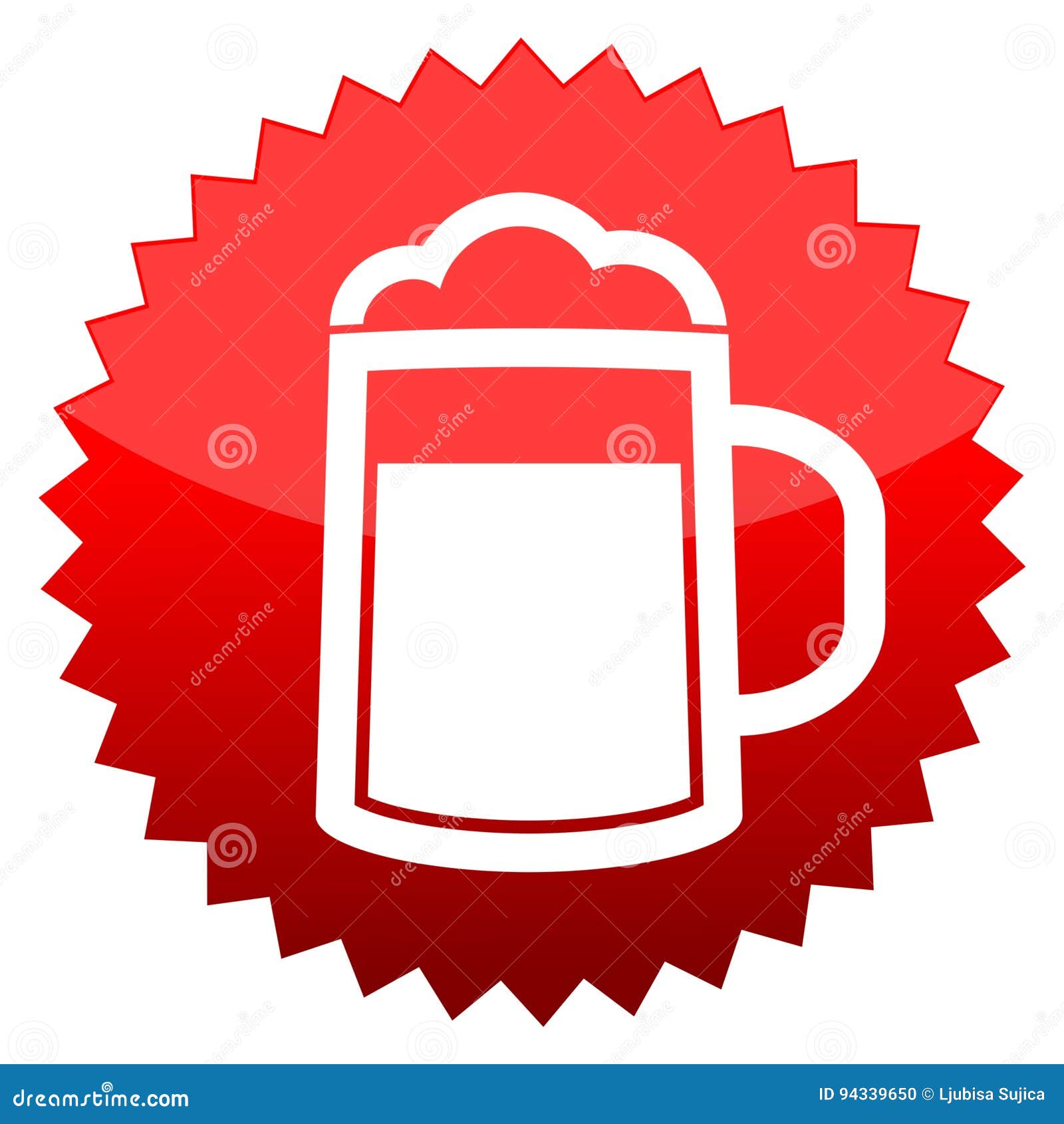Beer, Red sun sign stock illustration. Illustration of light - 94339650