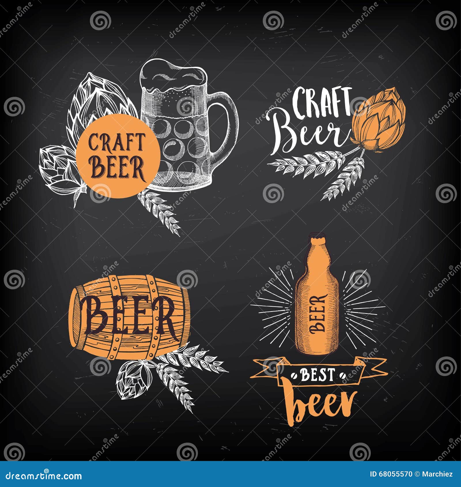 Beer Restaurant Cafe Badges, Drink Template Design. Stock Vector ...
