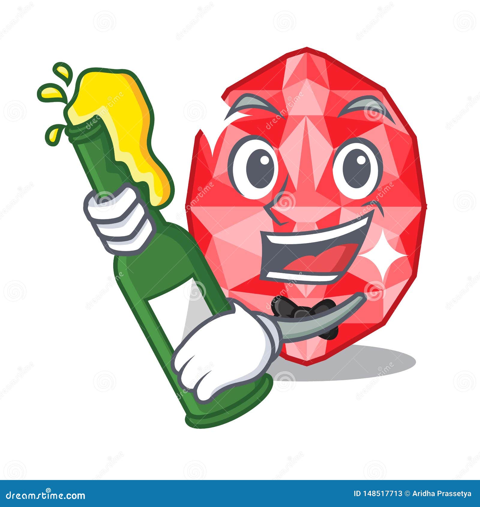 With Beer Ruby Gems in the Mascot Shape Stock Vector - Illustration of ...