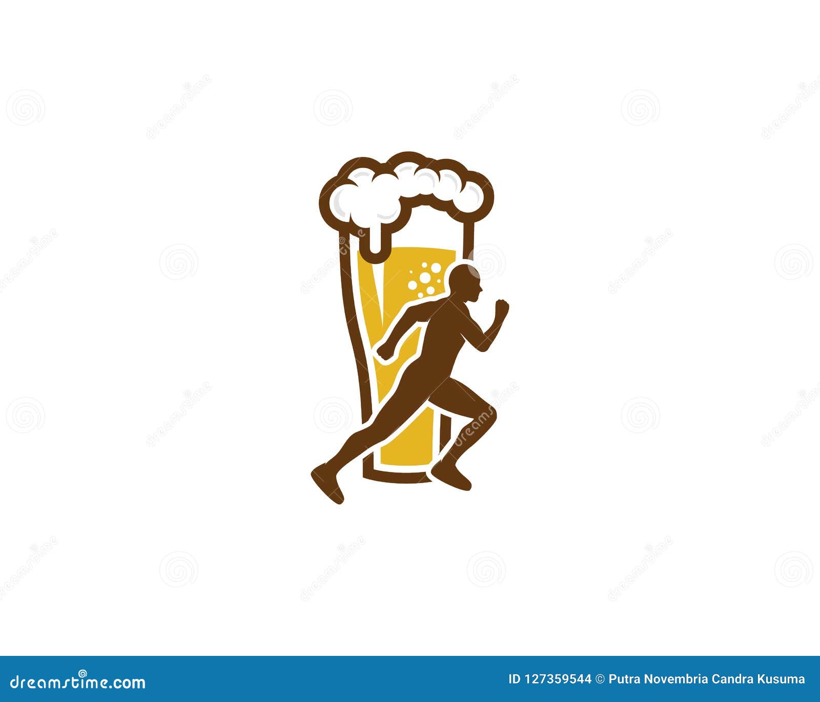 Beer Run Logo Icon Design stock vector. Illustration of element - 127359544