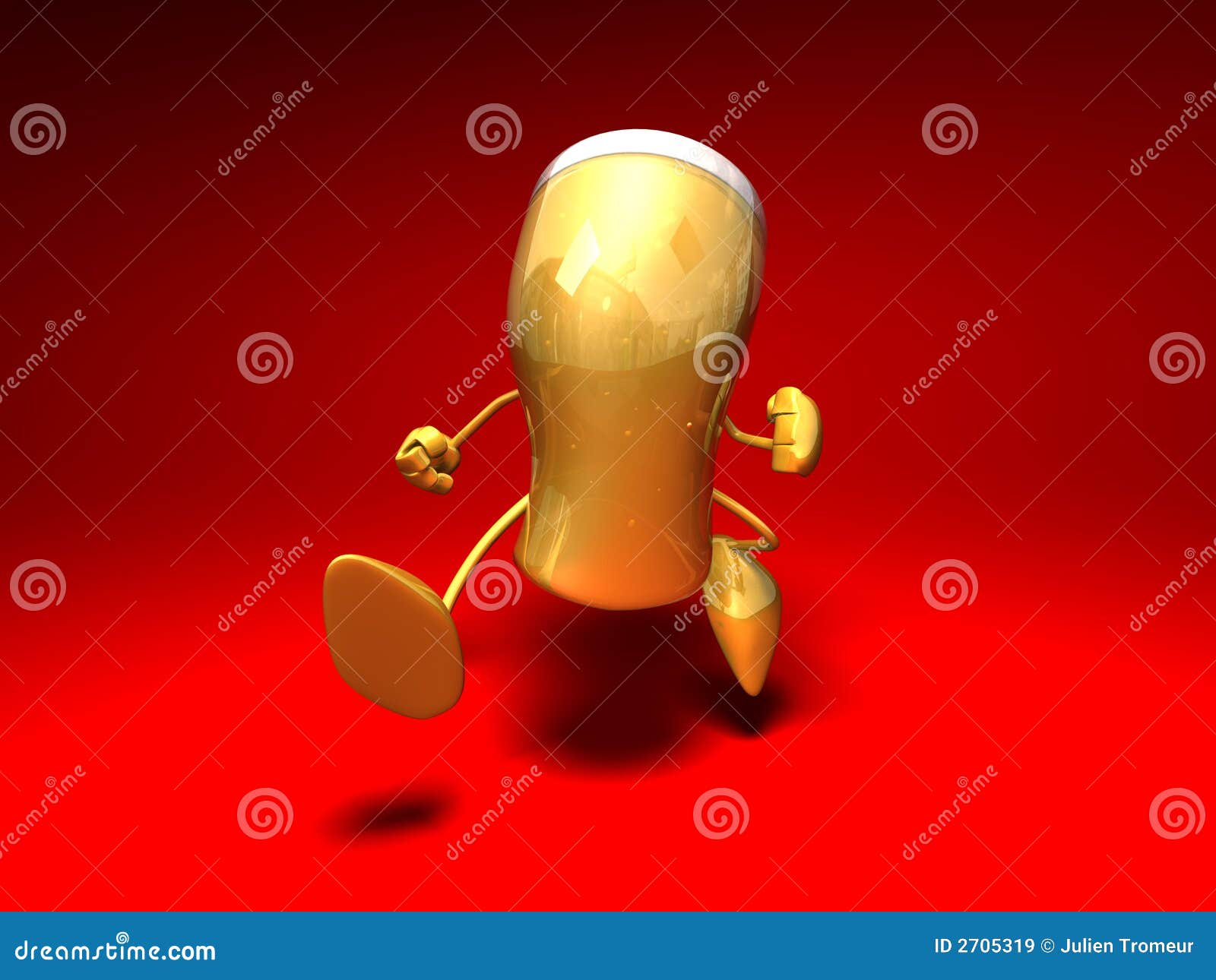 Beer running stock illustration. Illustration of alcohol - 2705319