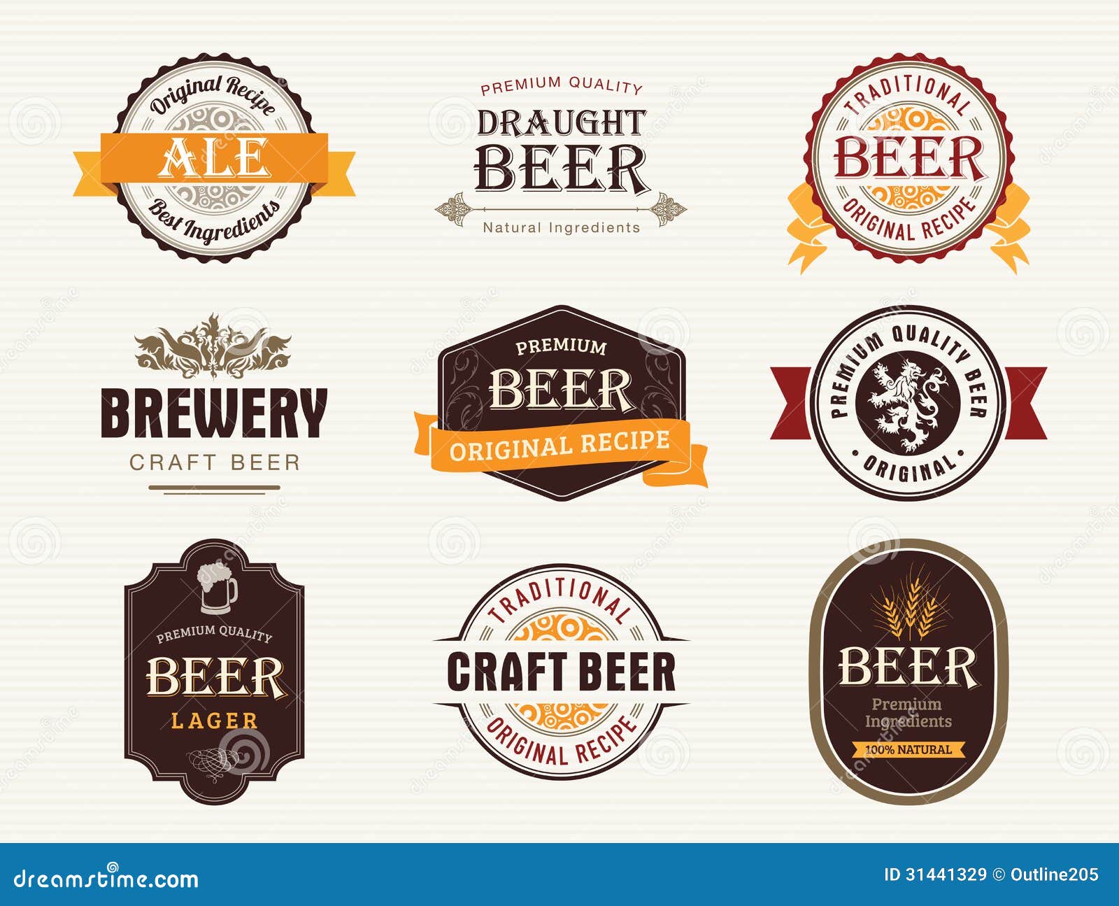Beer seals and stamps stock vector. Illustration of badges - 31441329