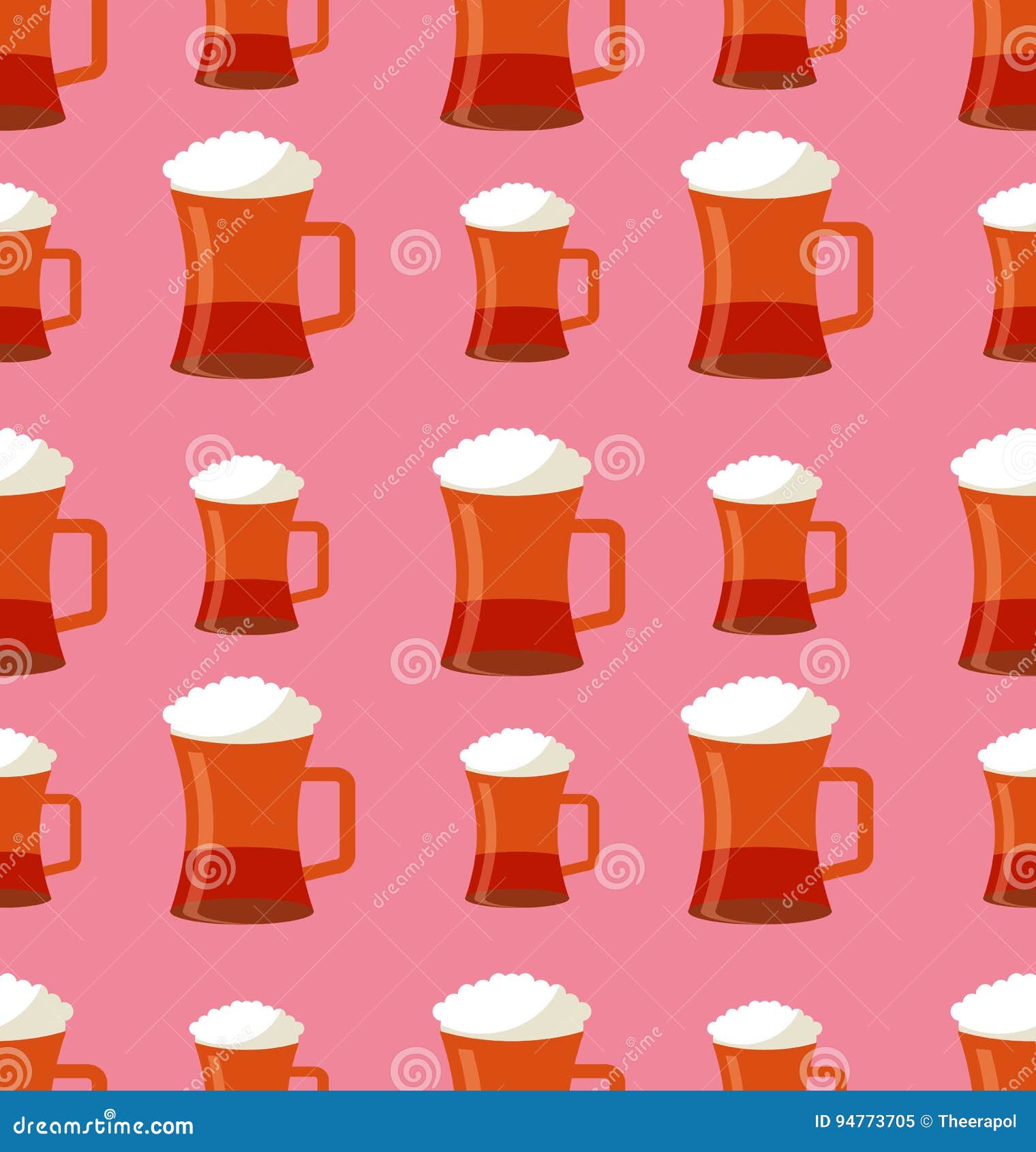 Beer seamless pattern stock illustration. Illustration of pattern ...