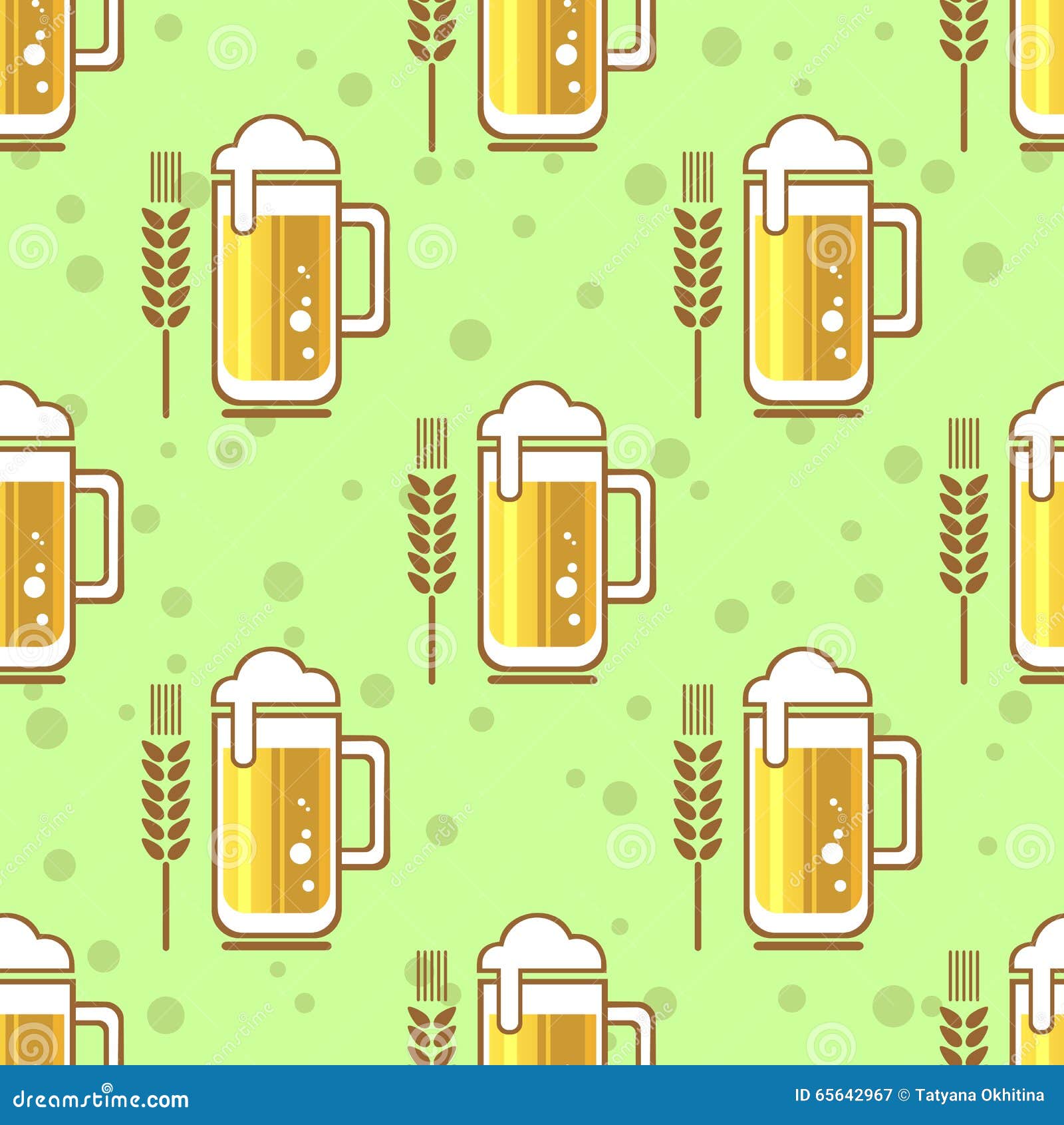 Beer seamless pattern stock vector. Illustration of foam - 65642967