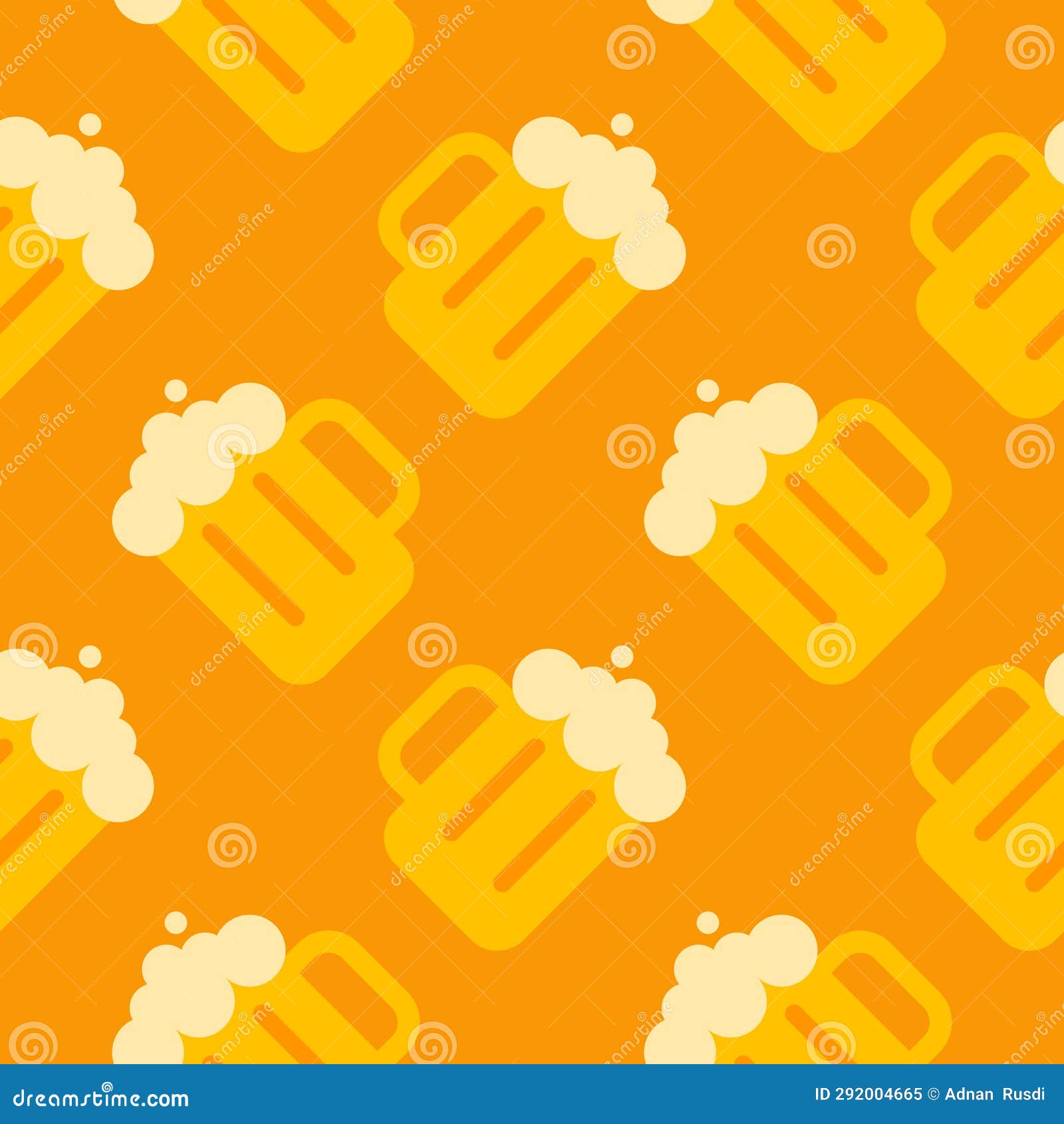 Beer Seamless Pattern Vector Illustration Stock Illustration ...