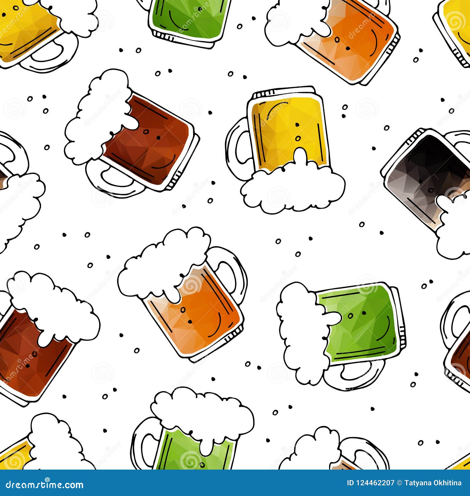 Beer seamless-12 stock vector. Illustration of isolated - 124462207 Beer seamless-12 stock vector. Illustration of isolated - 124462207