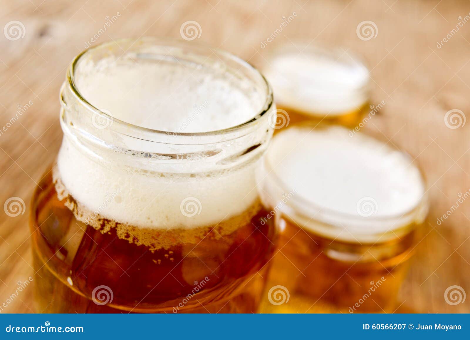 Beer served in glass jars stock image. Image of pale - 60566207