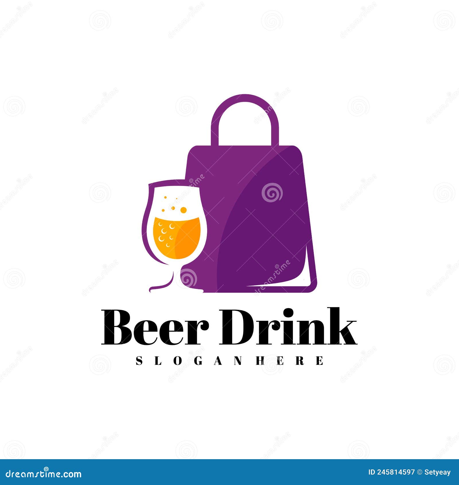 Beer Shop Logo Design Vector, Creative Beer Drink Logo Design Template ...