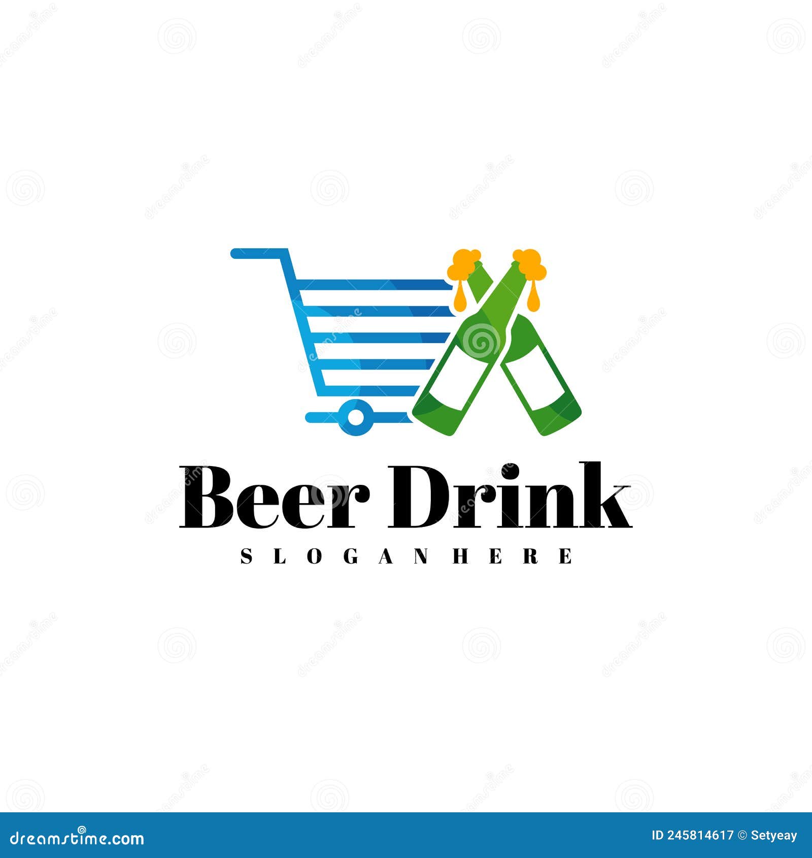Beer Shop Logo Design Vector, Creative Beer Drink Logo Design Template ...