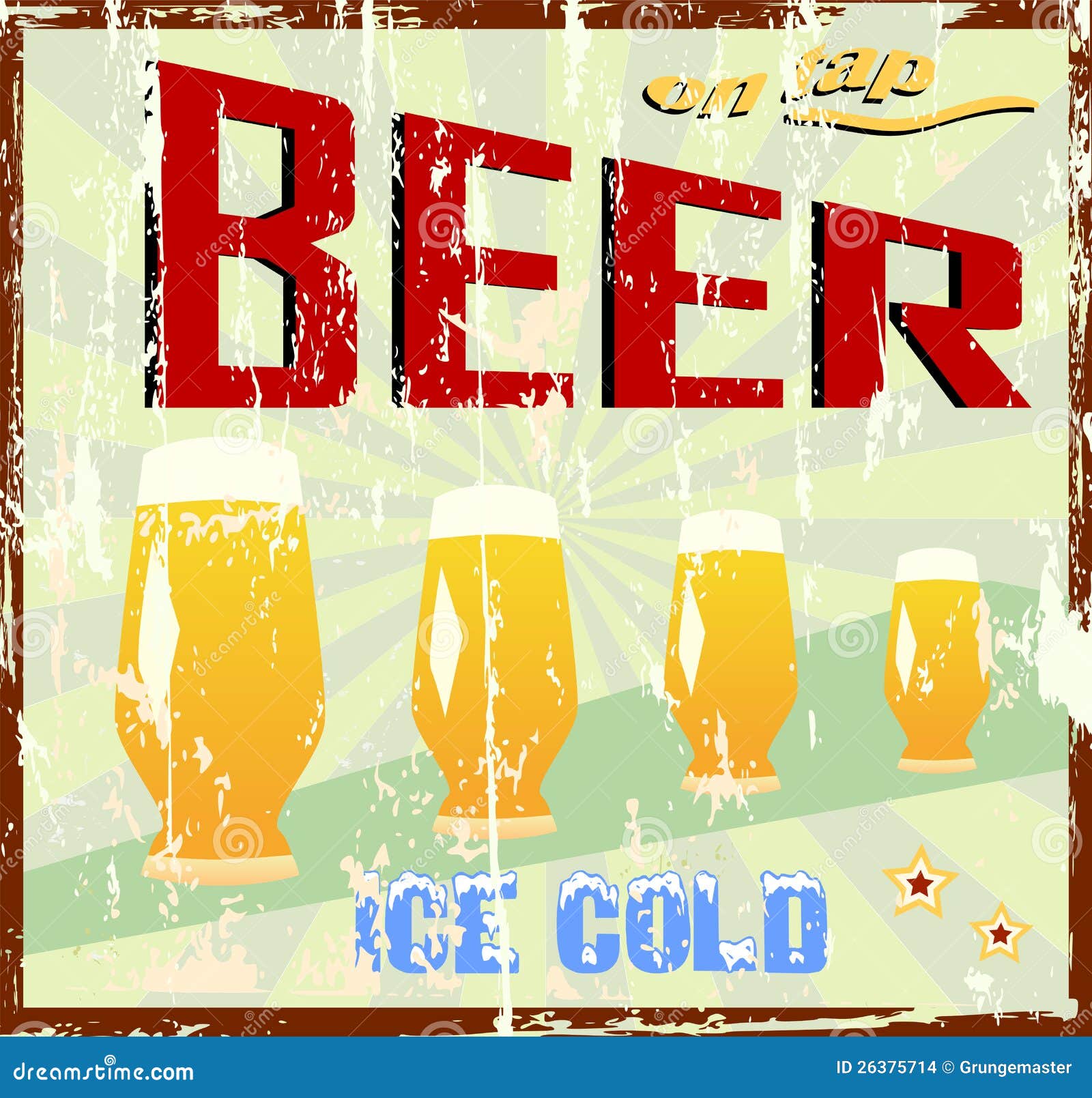 Beer sign stock vector. Illustration of store, nostalgic - 26375714