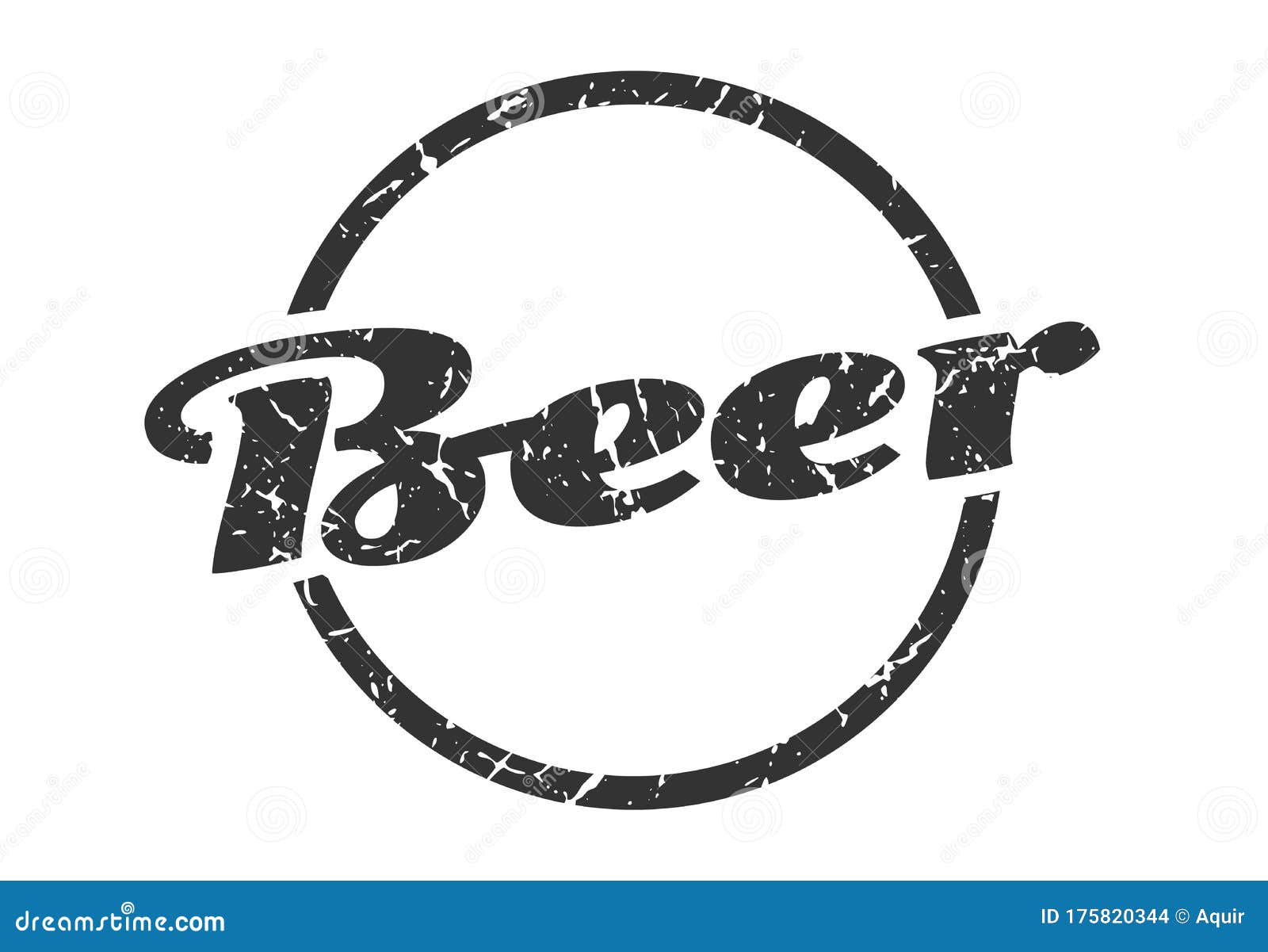 Beer Sign. Beer Round Vintage Stamp Stock Vector - Illustration of ...