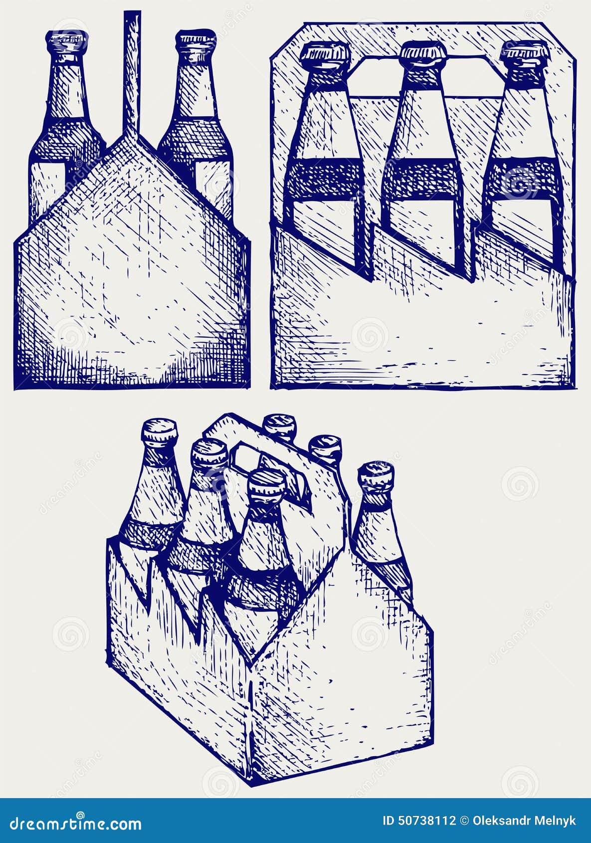 Beer Six Pack in Three Boxes Stock Vector - Illustration of beverage ...