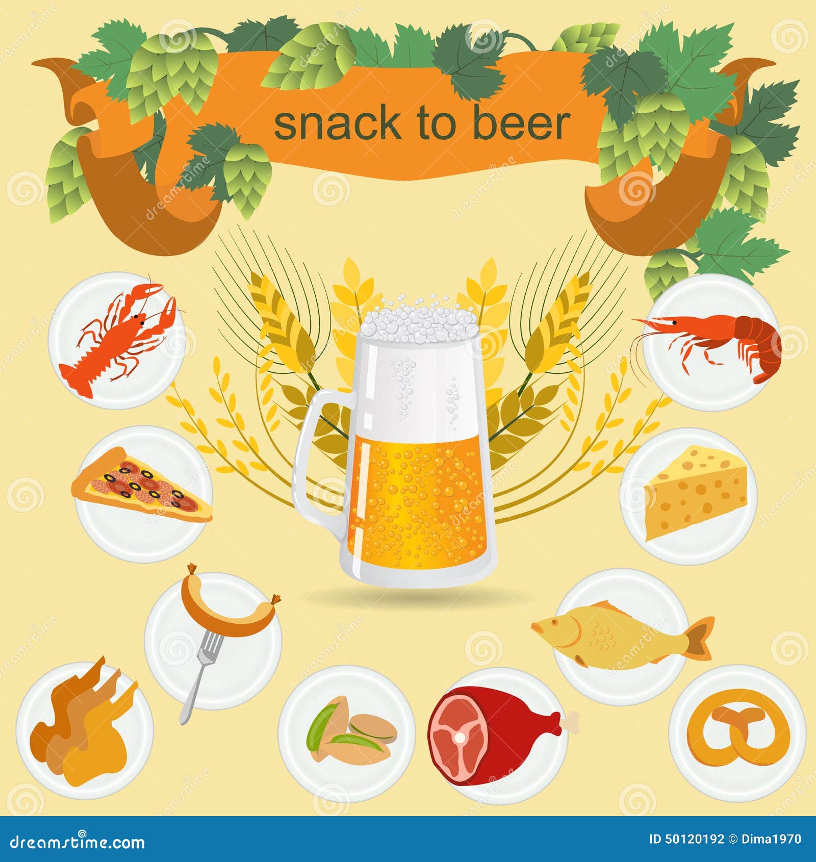 Beer Snack Infographics, Set Elements, for Creating Your Own in Stock ...