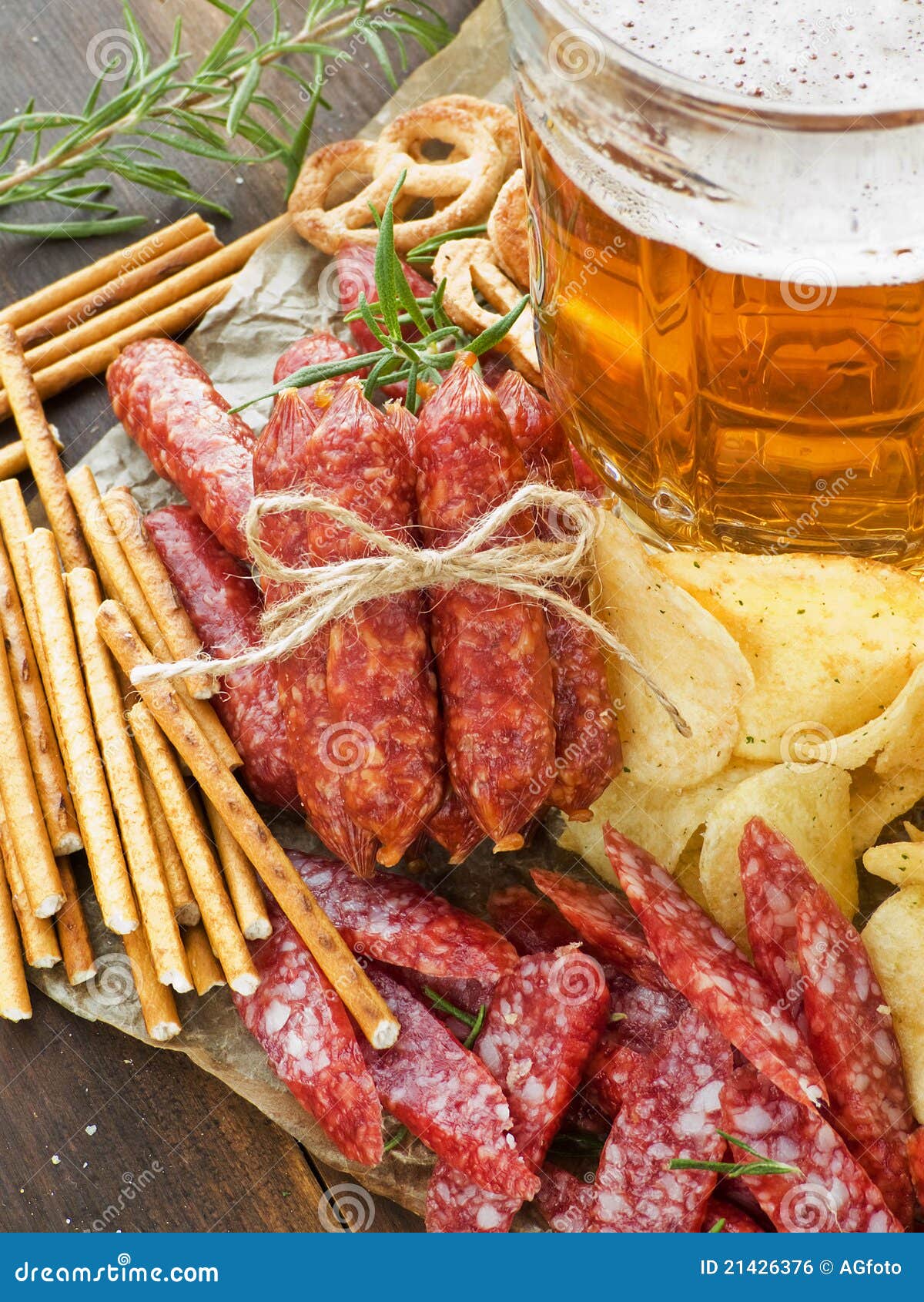 Beer and snacks stock photo. Image of alcohol, paper - 21426376
