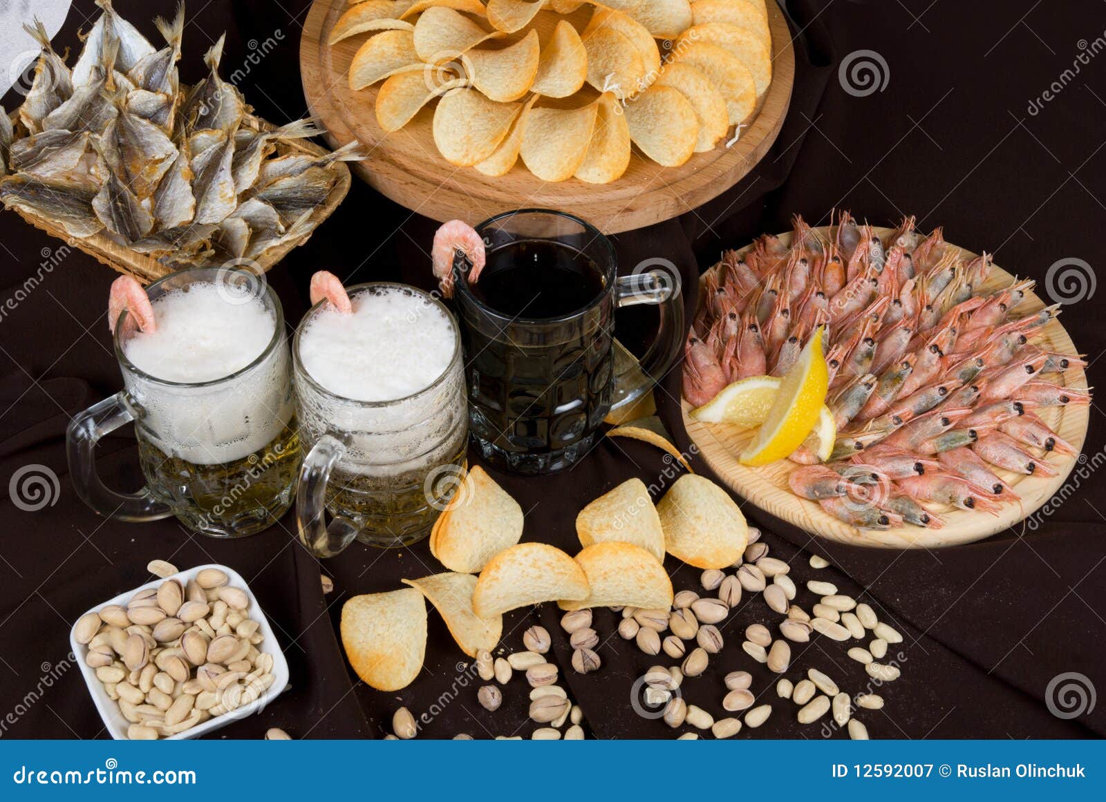 Beer and snacks set stock image. Image of golden, lunch - 12592007