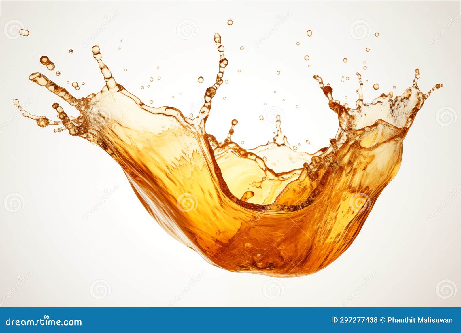 Beer Splash Frozen in Time Against a Pristine White Background Stock ...