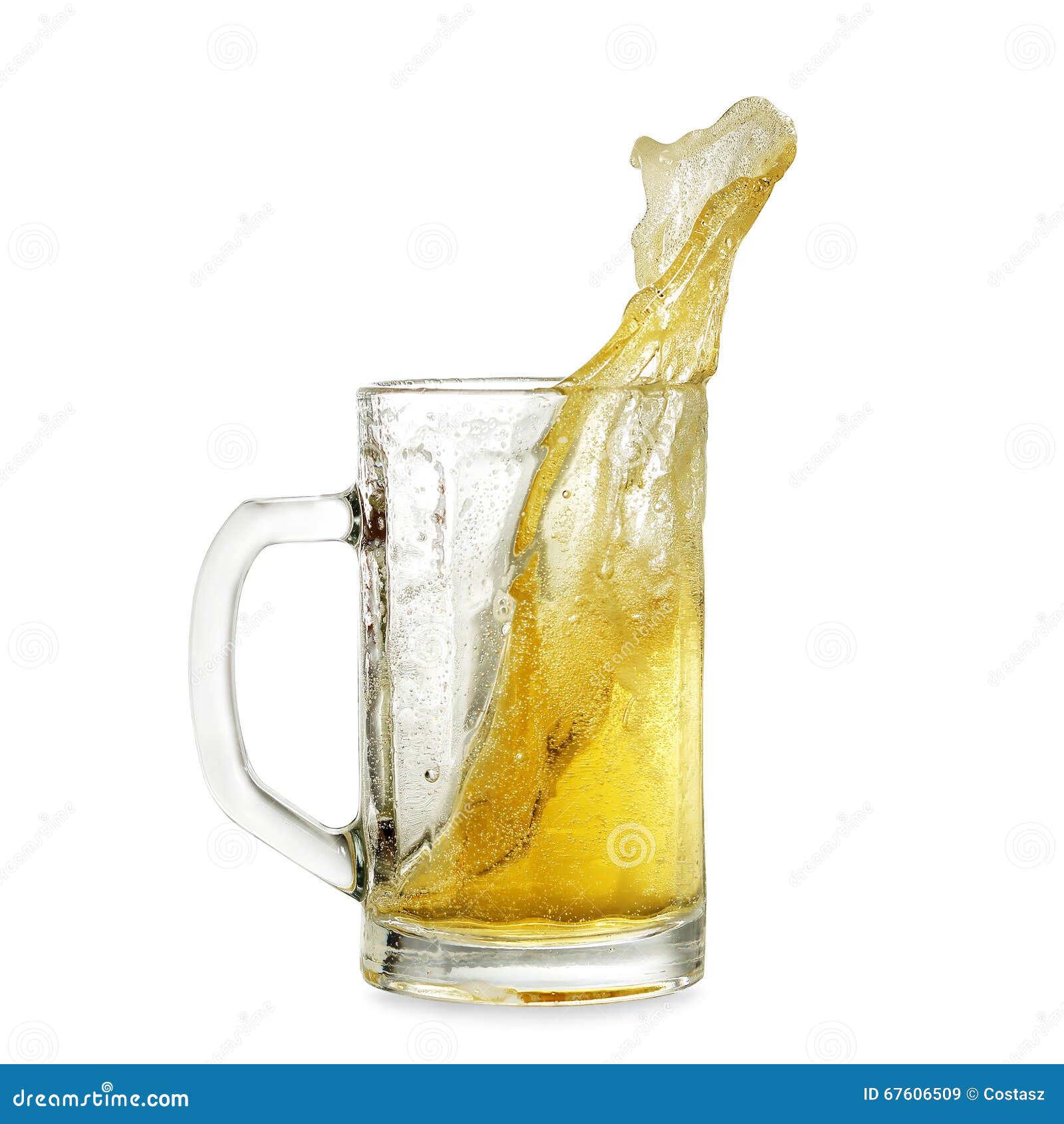 Beer splash stock image. Image of isolated, single, white - 67606509