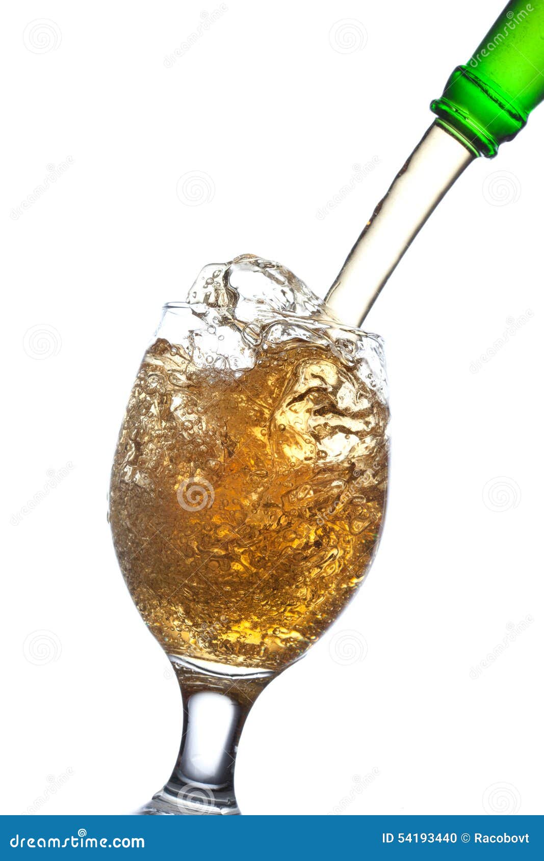 Beer Splash in a Glass, Isolated Stock Photo - Image of beer, green ...