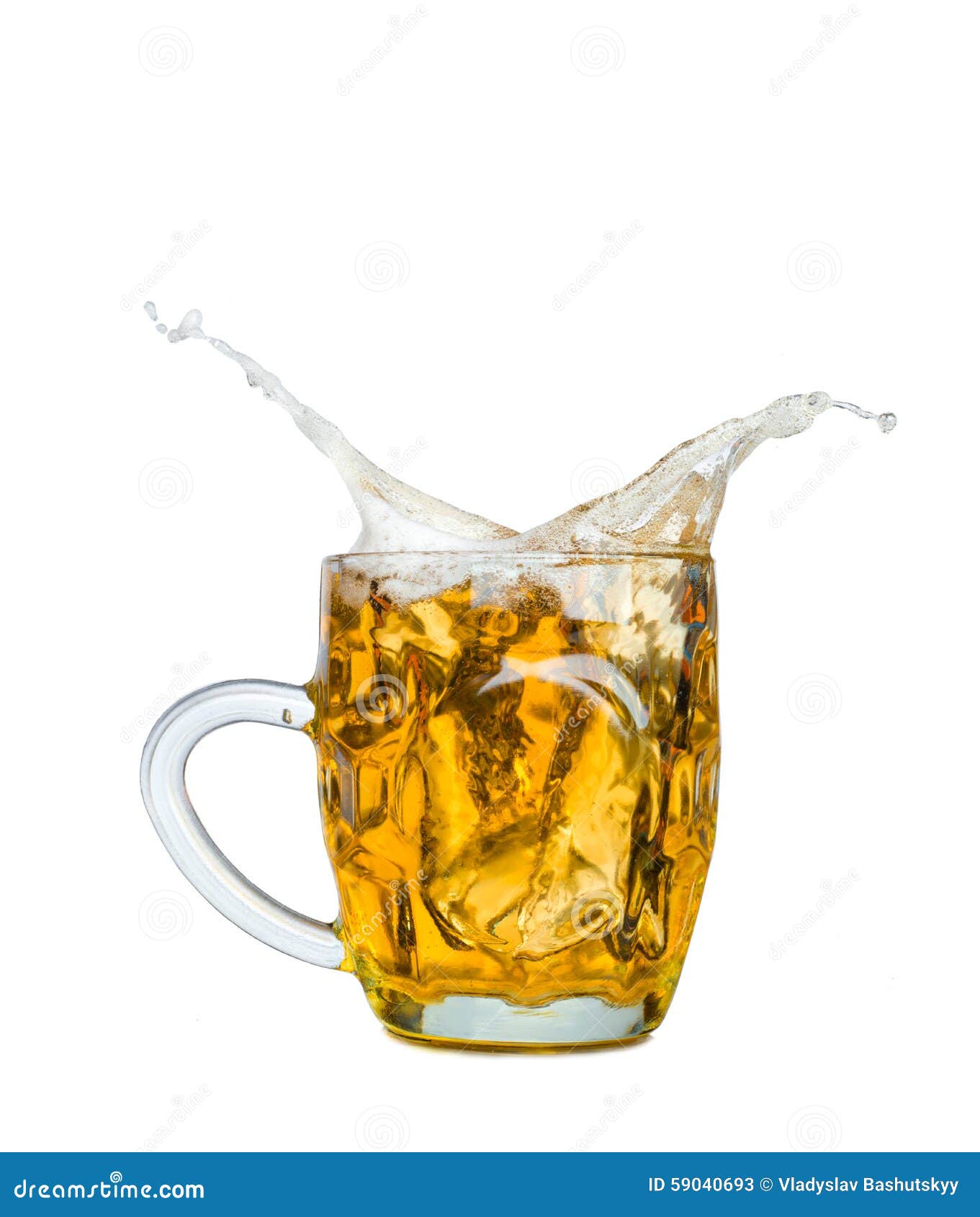 Beer Splash in Glasses Isolated on White Stock Image - Image of gold ...