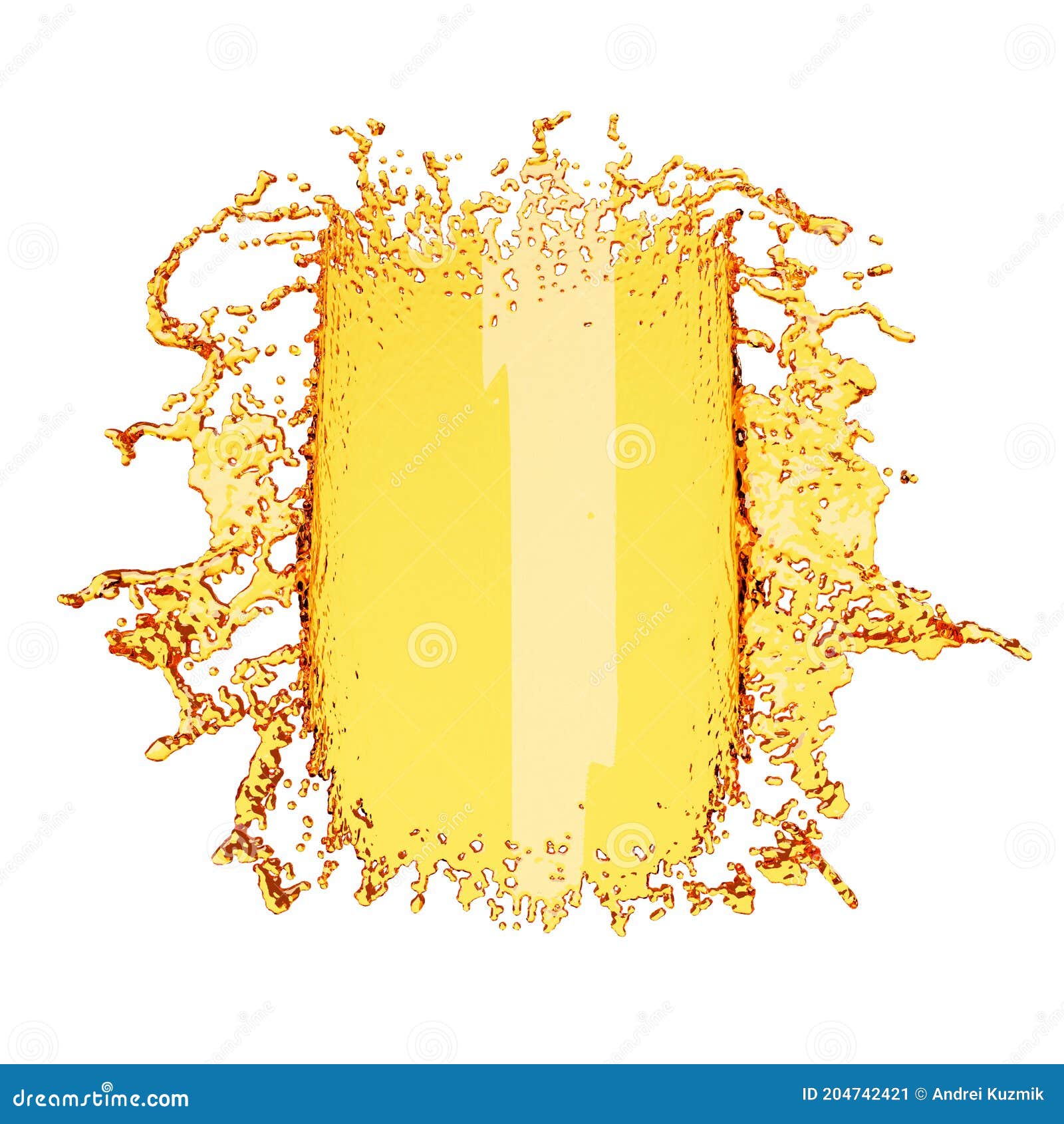 Beer Splash Isolated on White Background. 3D Rendering Illustration ...