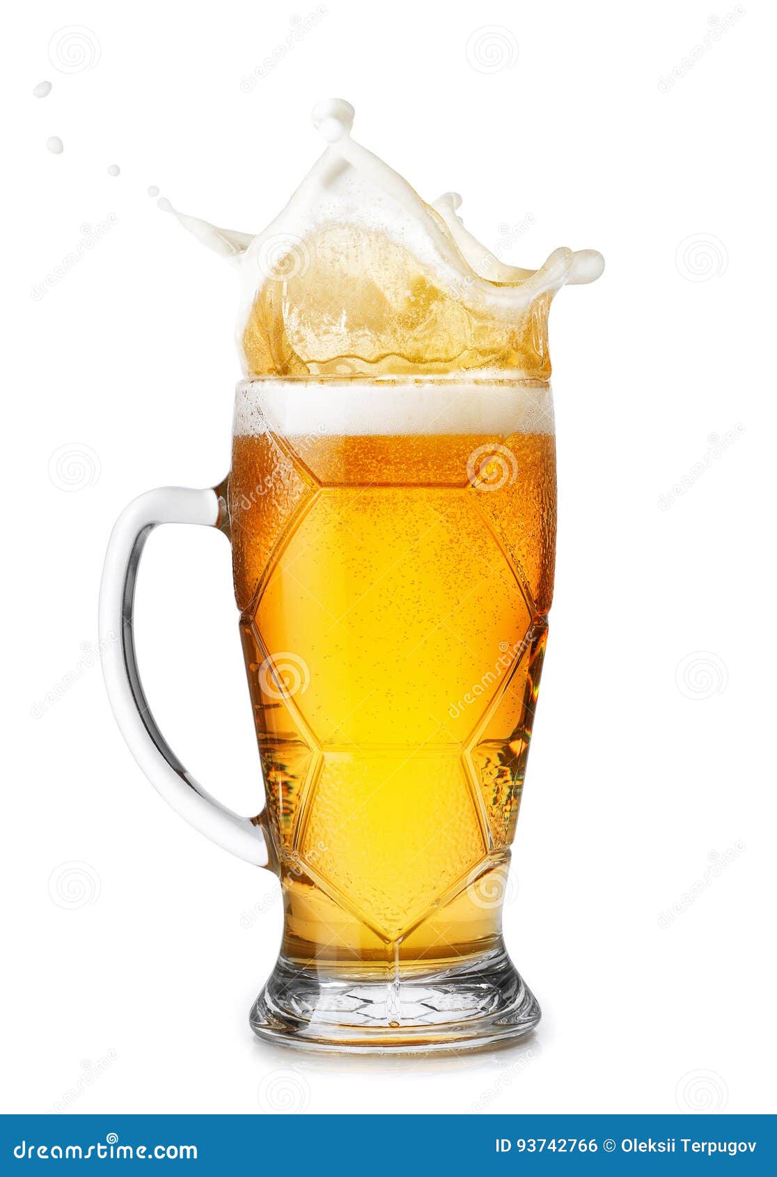 Beer with splashes stock photo. Image of full, background - 93742766