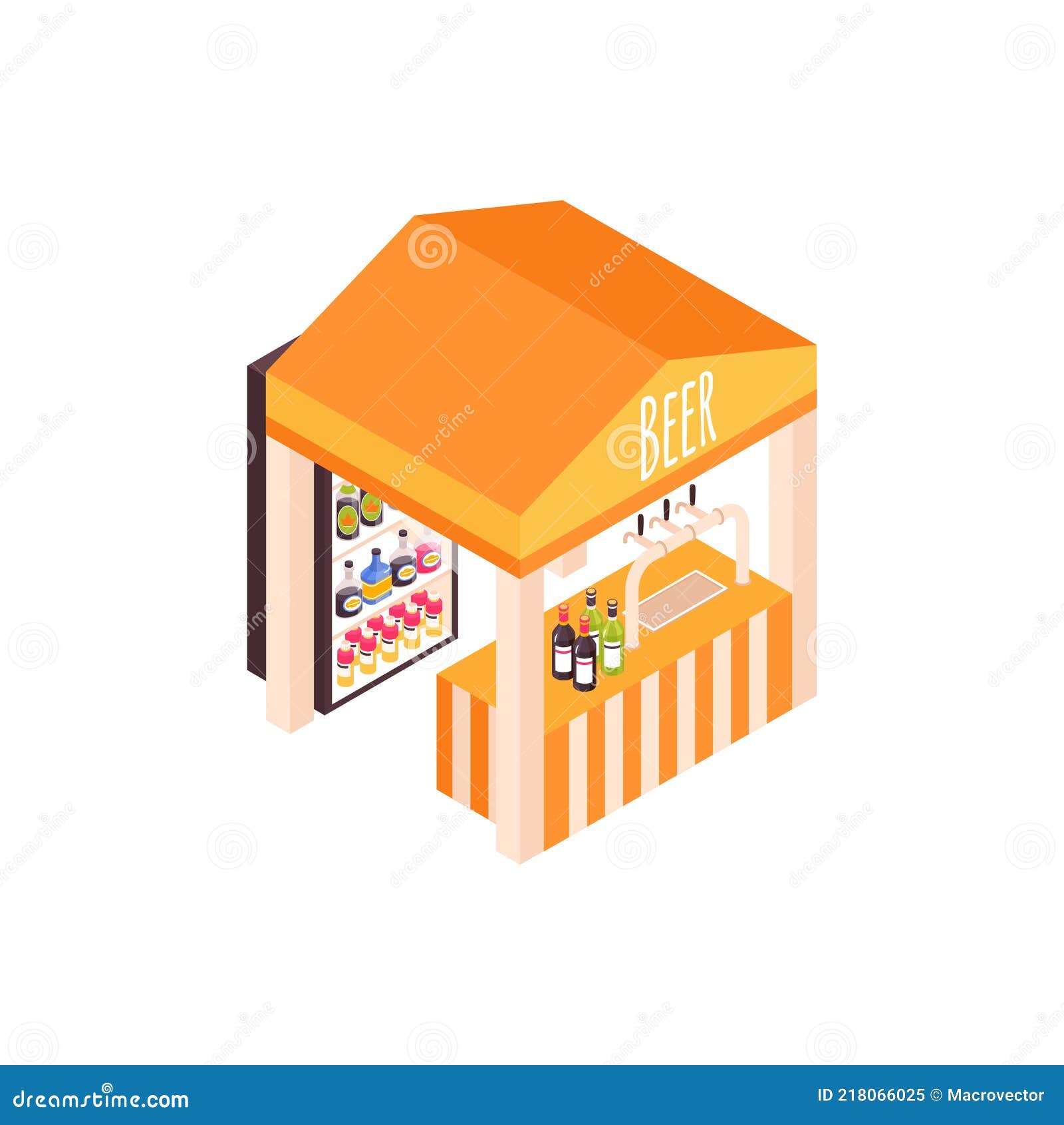 Beer Stall Icon stock vector. Illustration of commerce - 218066025