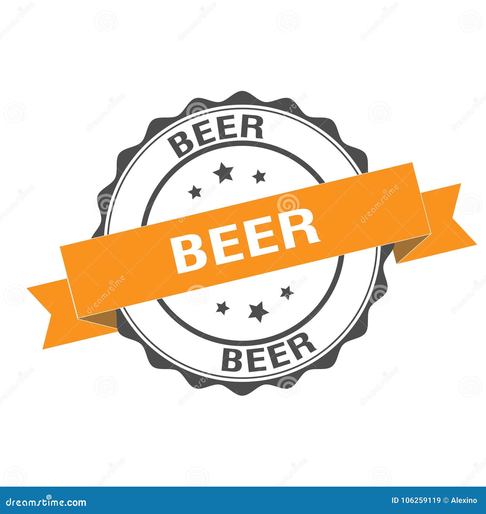 Beer stamp illustration stock vector. Illustration of icon - 106259119
