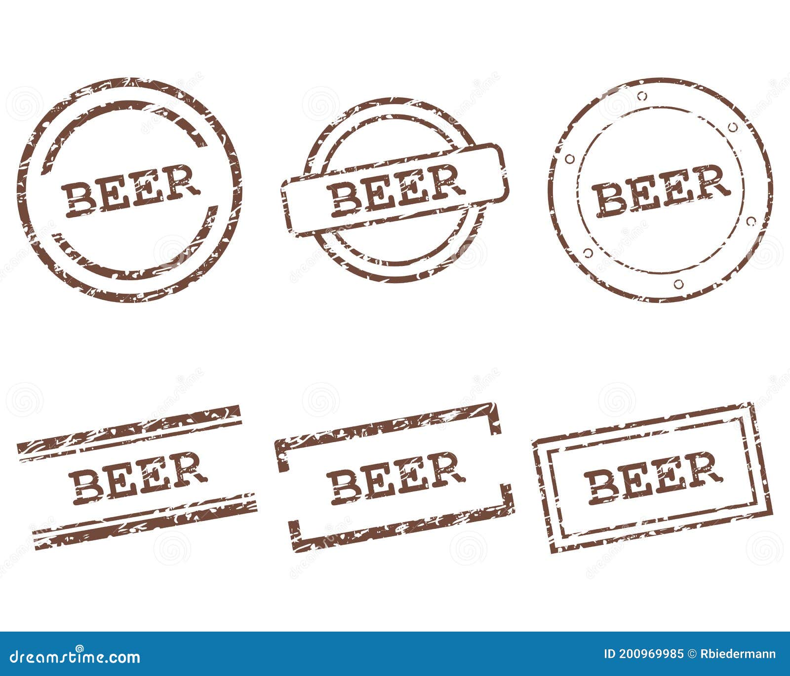 Beer stamps stock vector. Illustration of isolated, business - 200969985