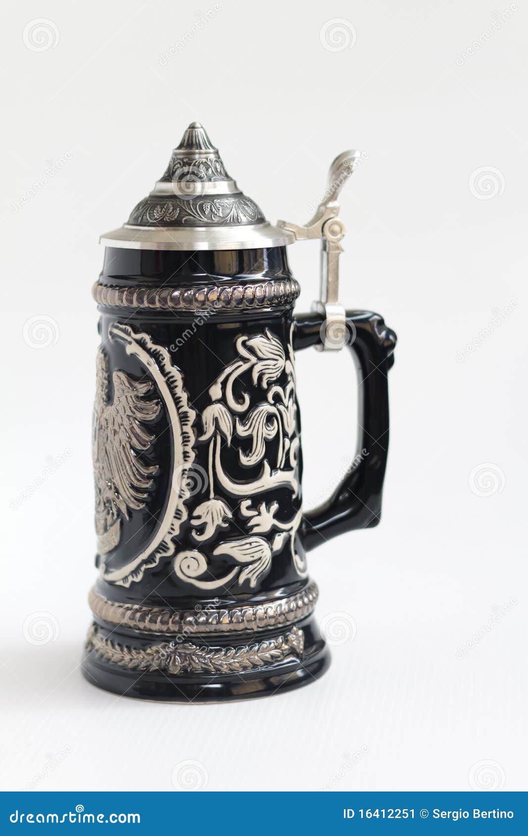 Beer stein stock image. Image of beer, stein, white, decorative - 16412251