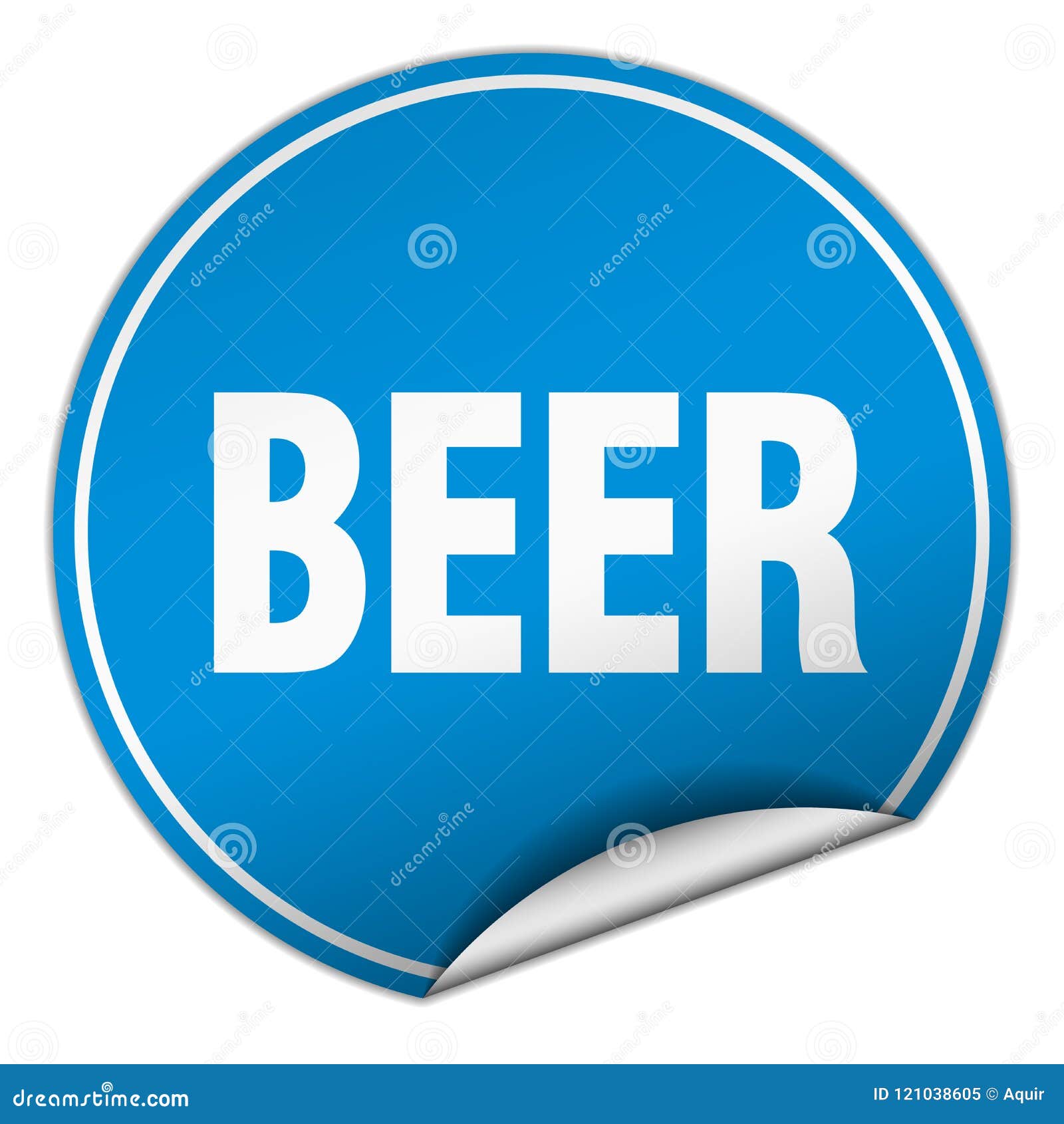 Beer sticker stock vector. Illustration of delicious - 121038605