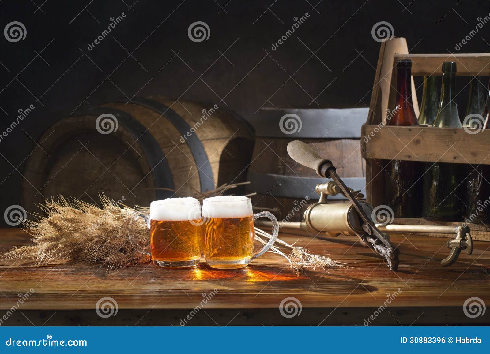 Beer still life stock photo. Image of froth, wood, foam - 30883396
