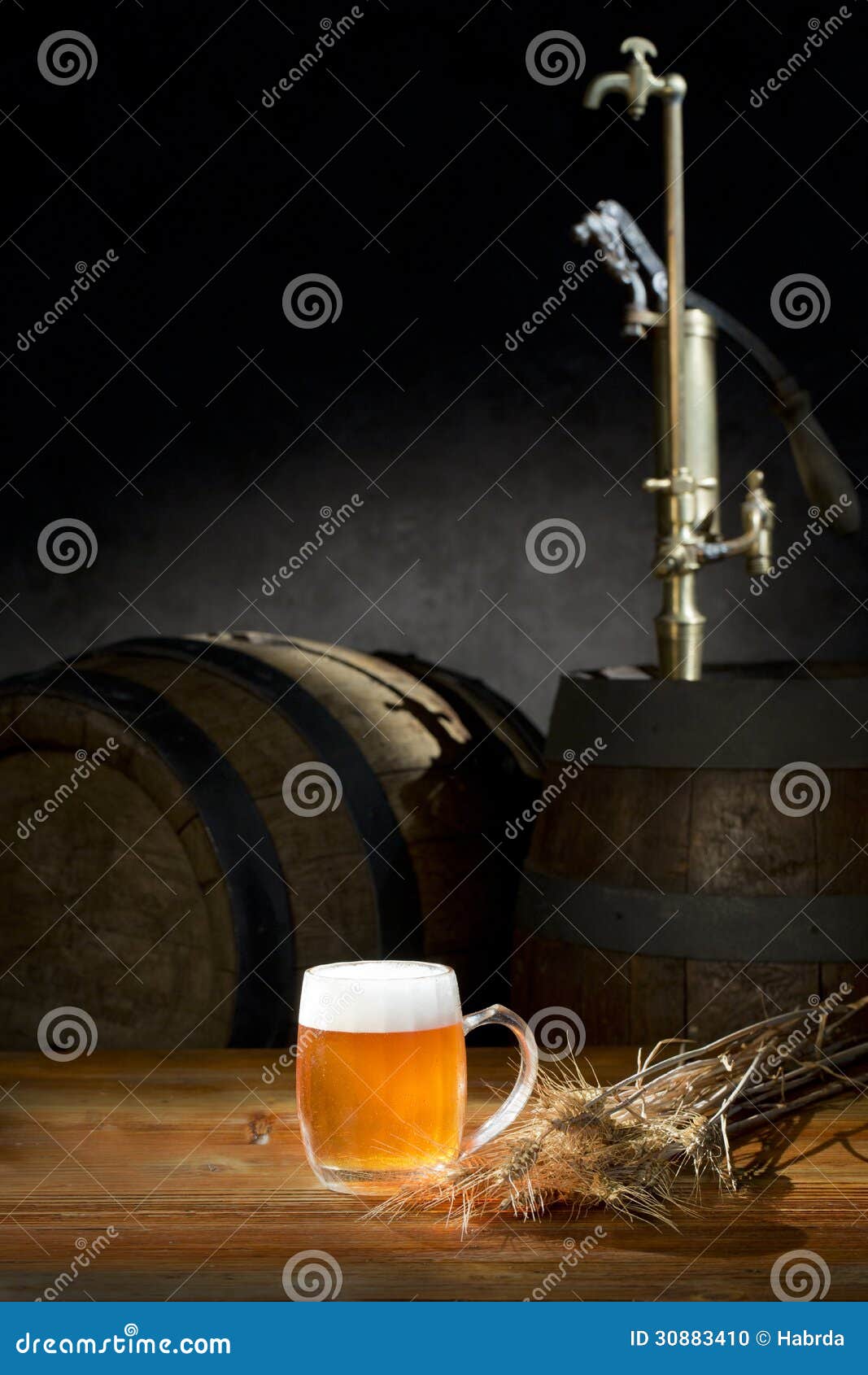 Beer still life stock photo. Image of barrel, brewing - 30883410