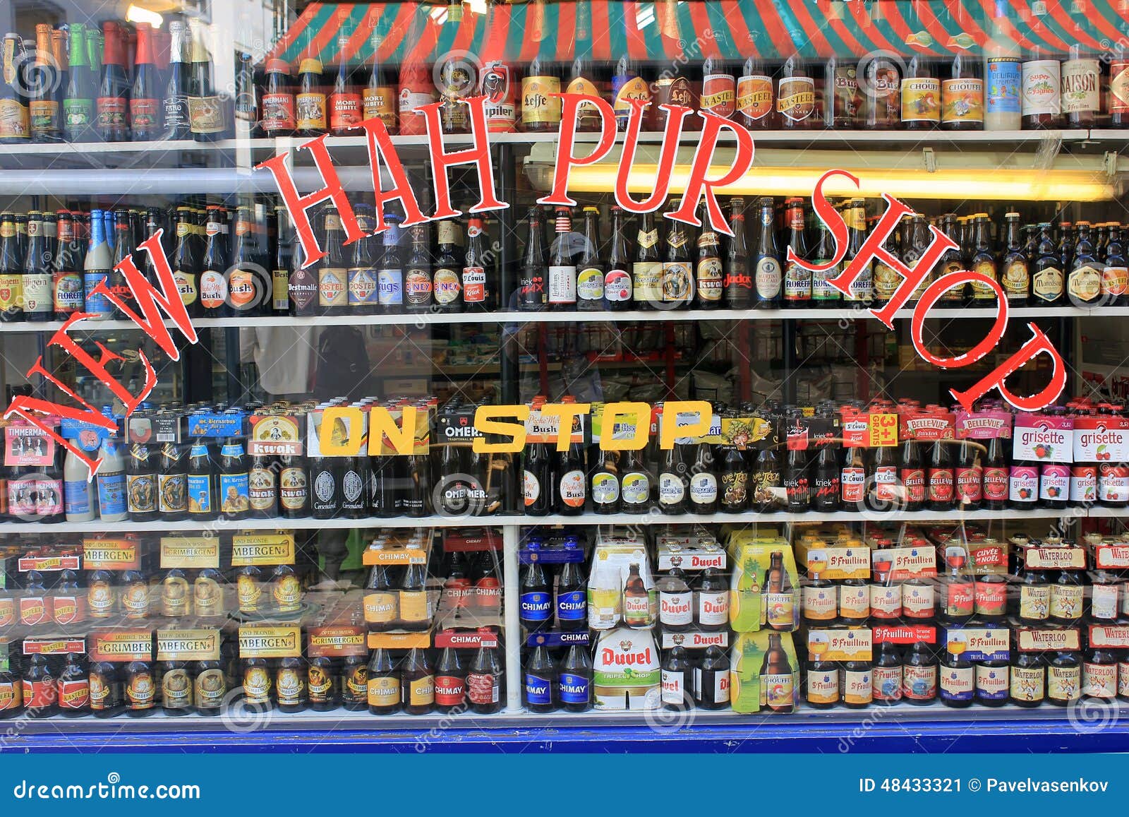 Beer store in Belgium editorial photo. Image of making - 48433321