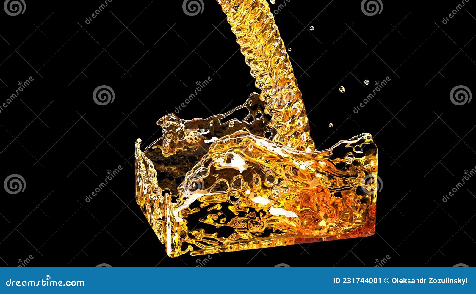 Beer Stream on Black. Liquid Splash Alcohol Drop Falling Stock ...