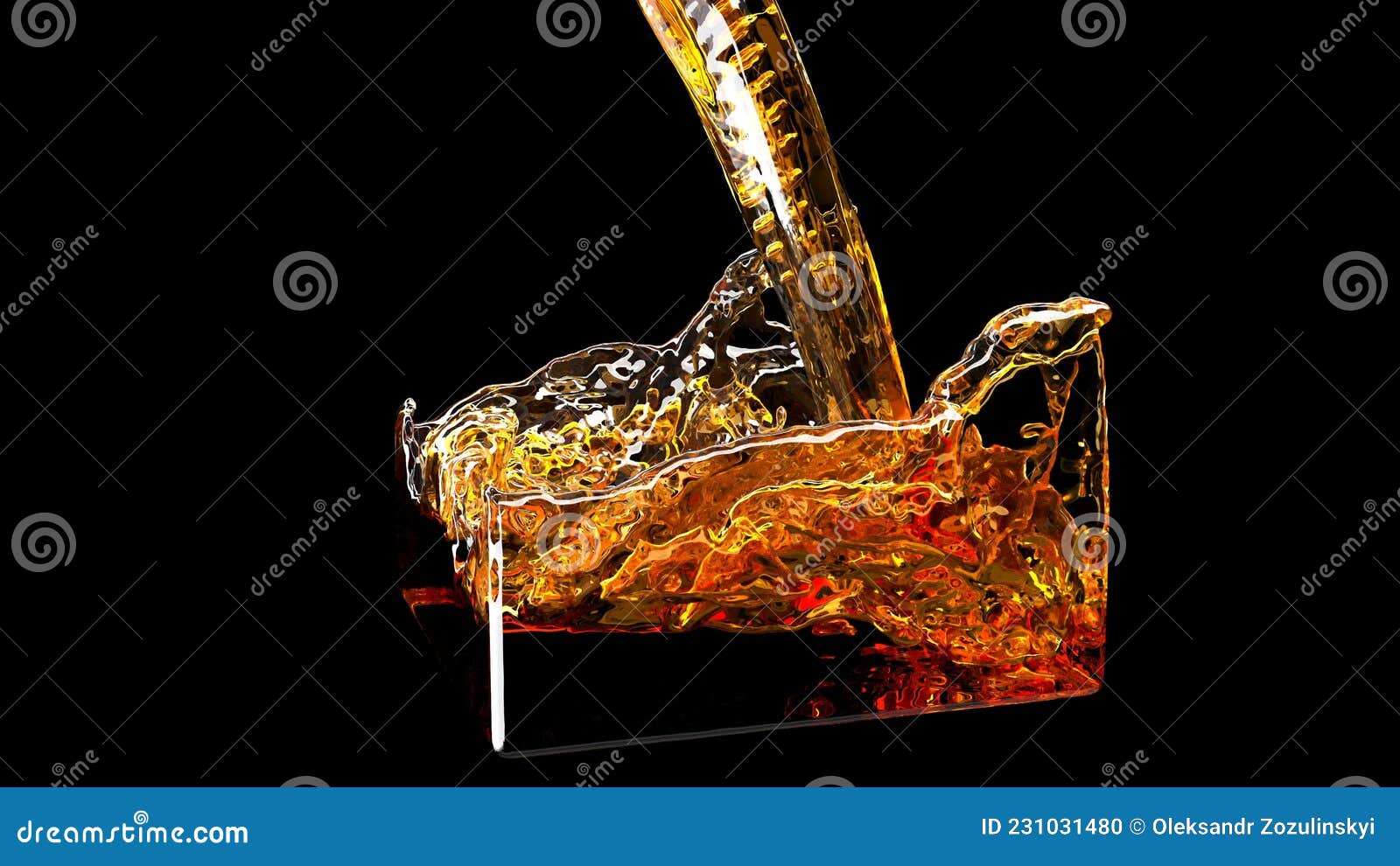 Beer Stream on Black. Liquid Splash Alcohol Drop Falling Stock Footage ...