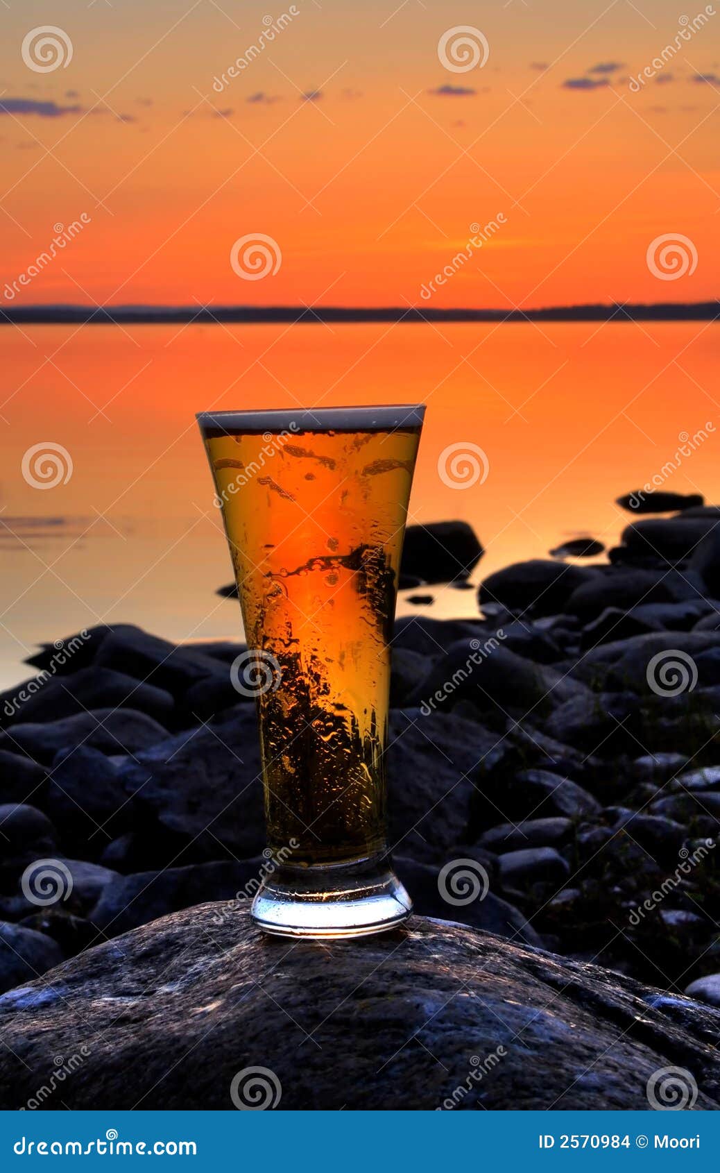 Beer in sunset stock photo. Image of recreation, alcoholic - 2570984
